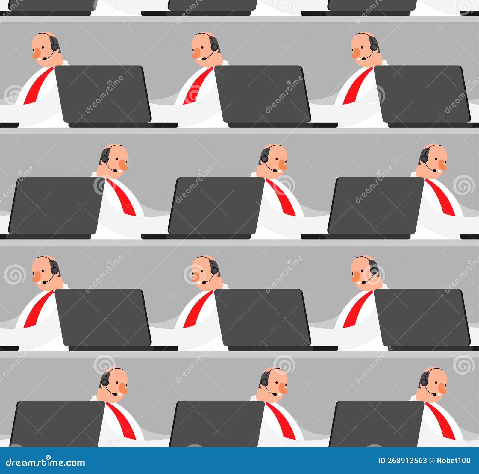 Call Center Background. Call Center Worker Pattern Seamless Stock ...