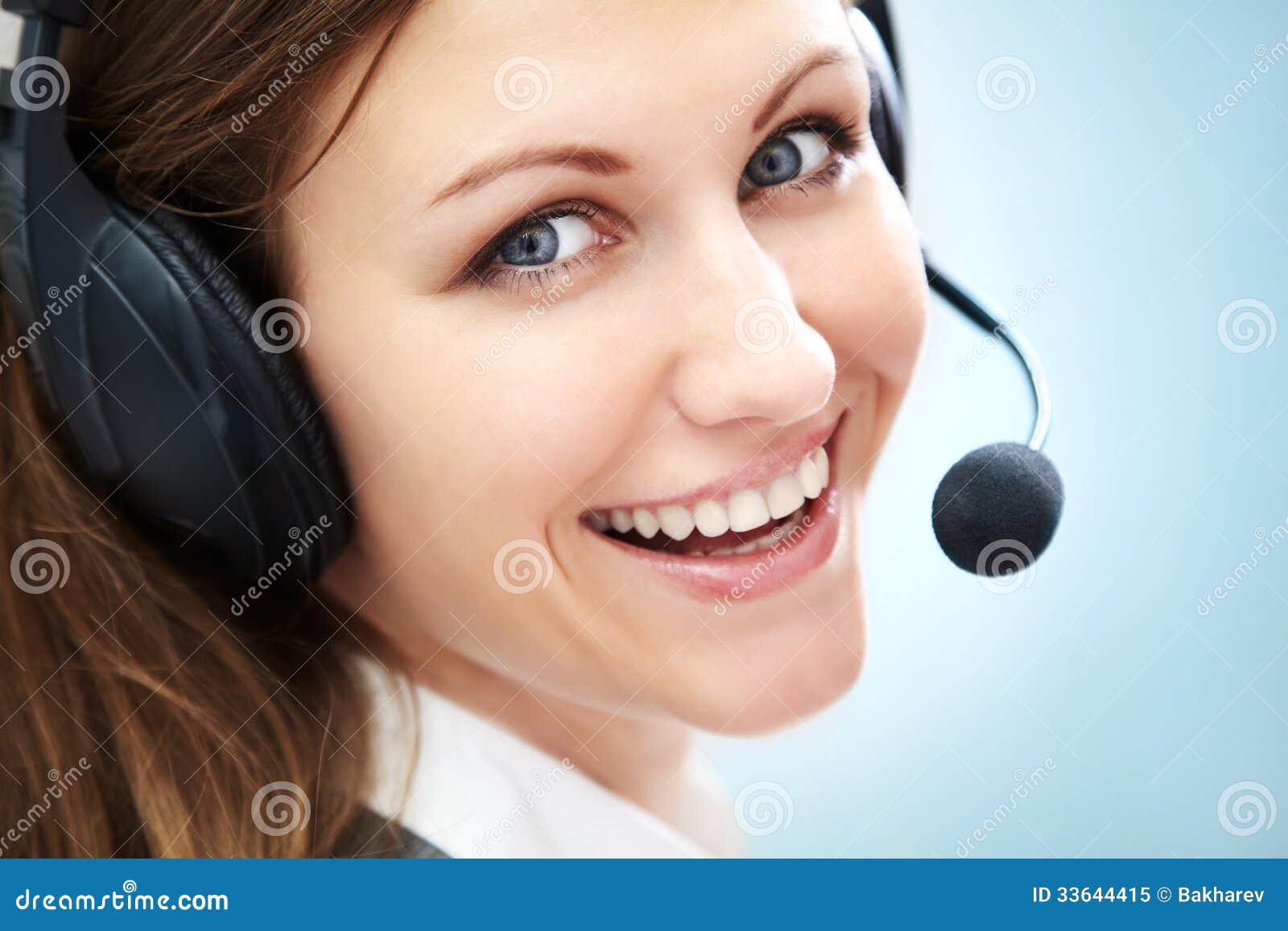 Call-Center-Betreiber stockbild. Bild von beratung, kopfhörer - 33644415