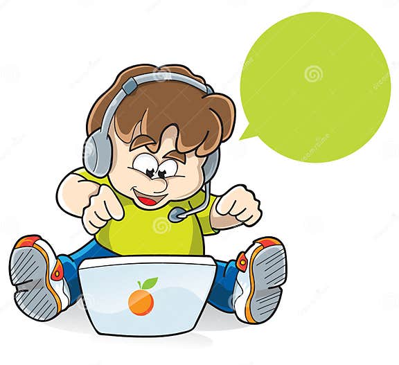 Call center boy stock illustration. Illustration of center - 11855728