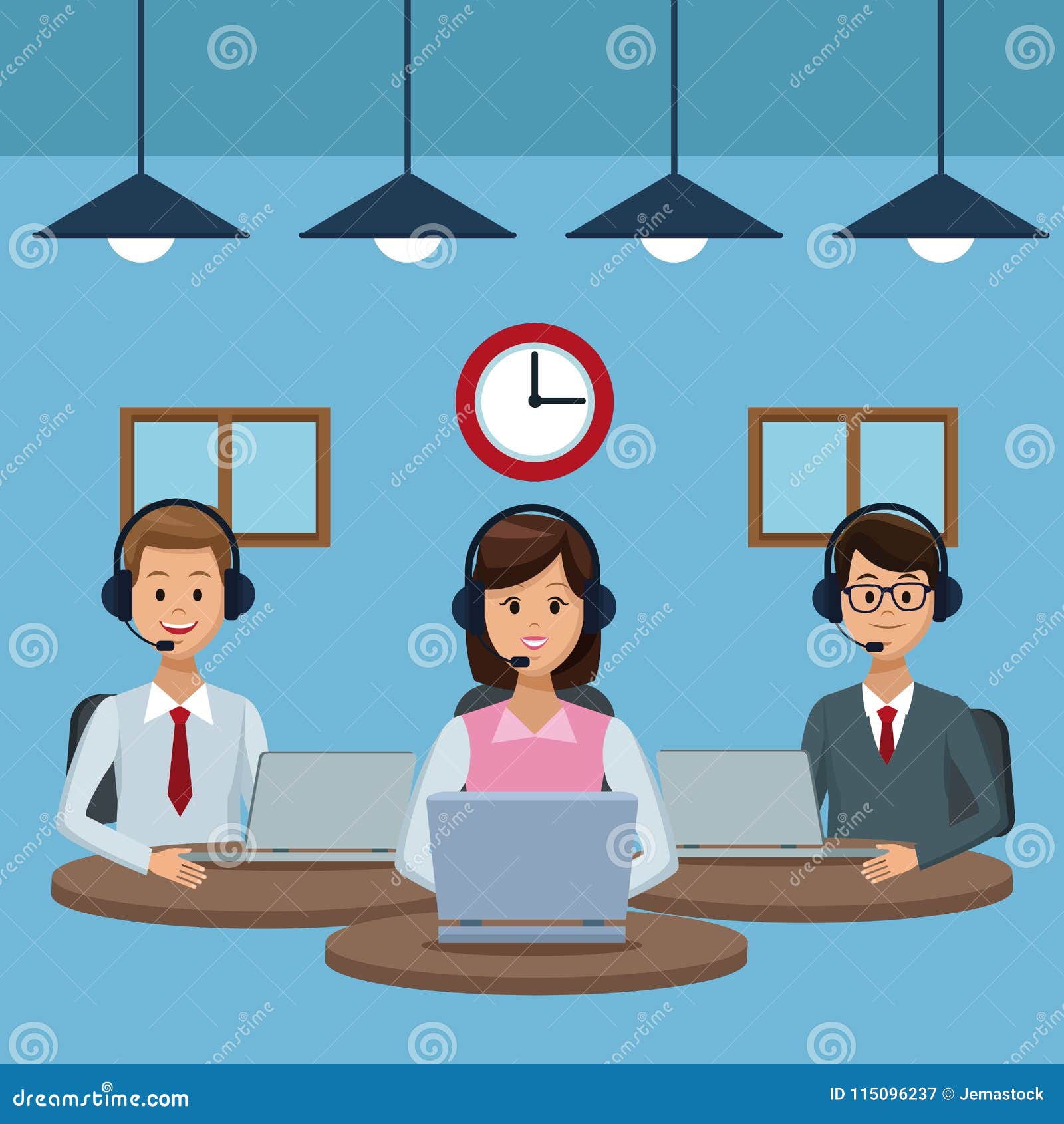 Call Center Customer Service Stock Vector - Illustration of customer ...
