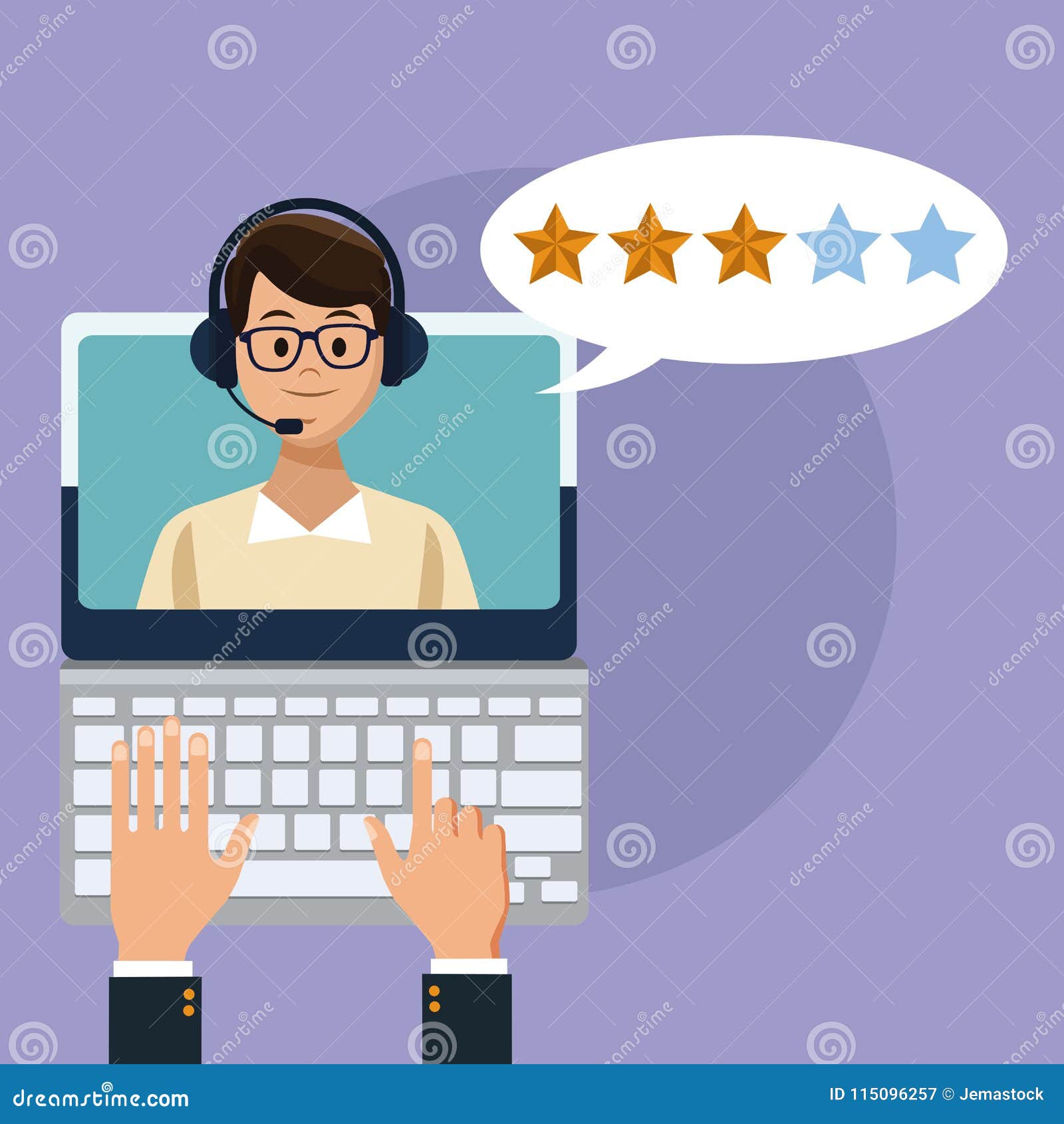 Call Center and Customer Service Stock Vector - Illustration of ...