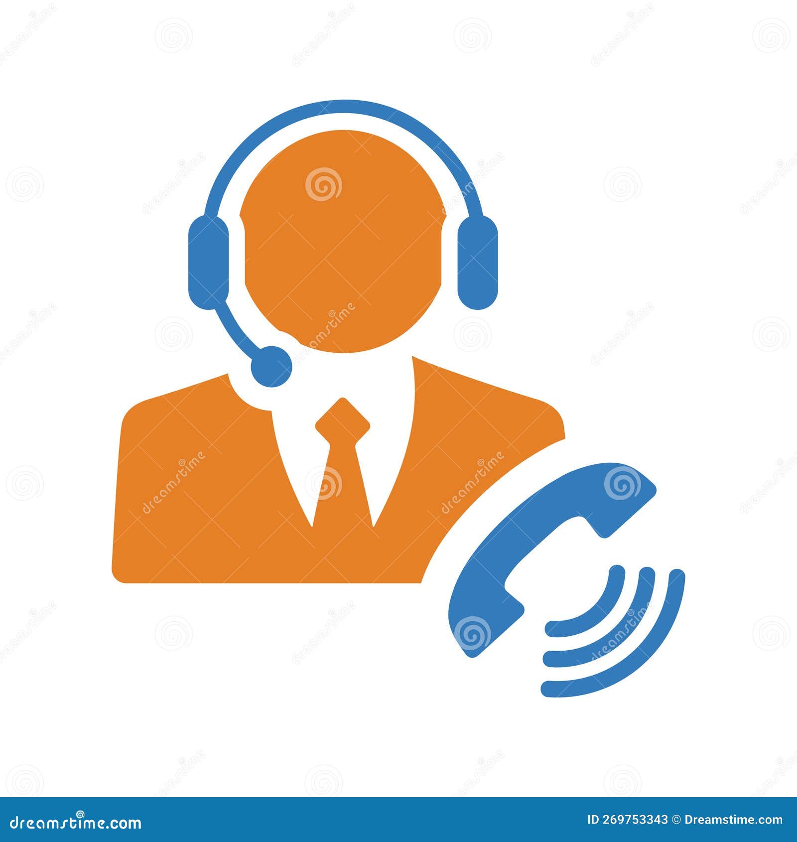 Call Center, Customer Support Icon Stock Illustration - Illustration of ...