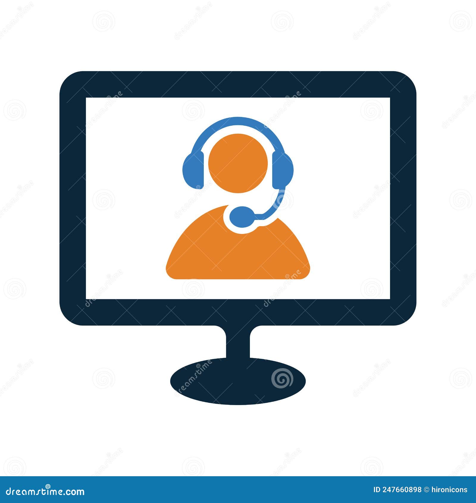 Call Center, Customer Support Icon. Simple Editable Vector Graphics ...
