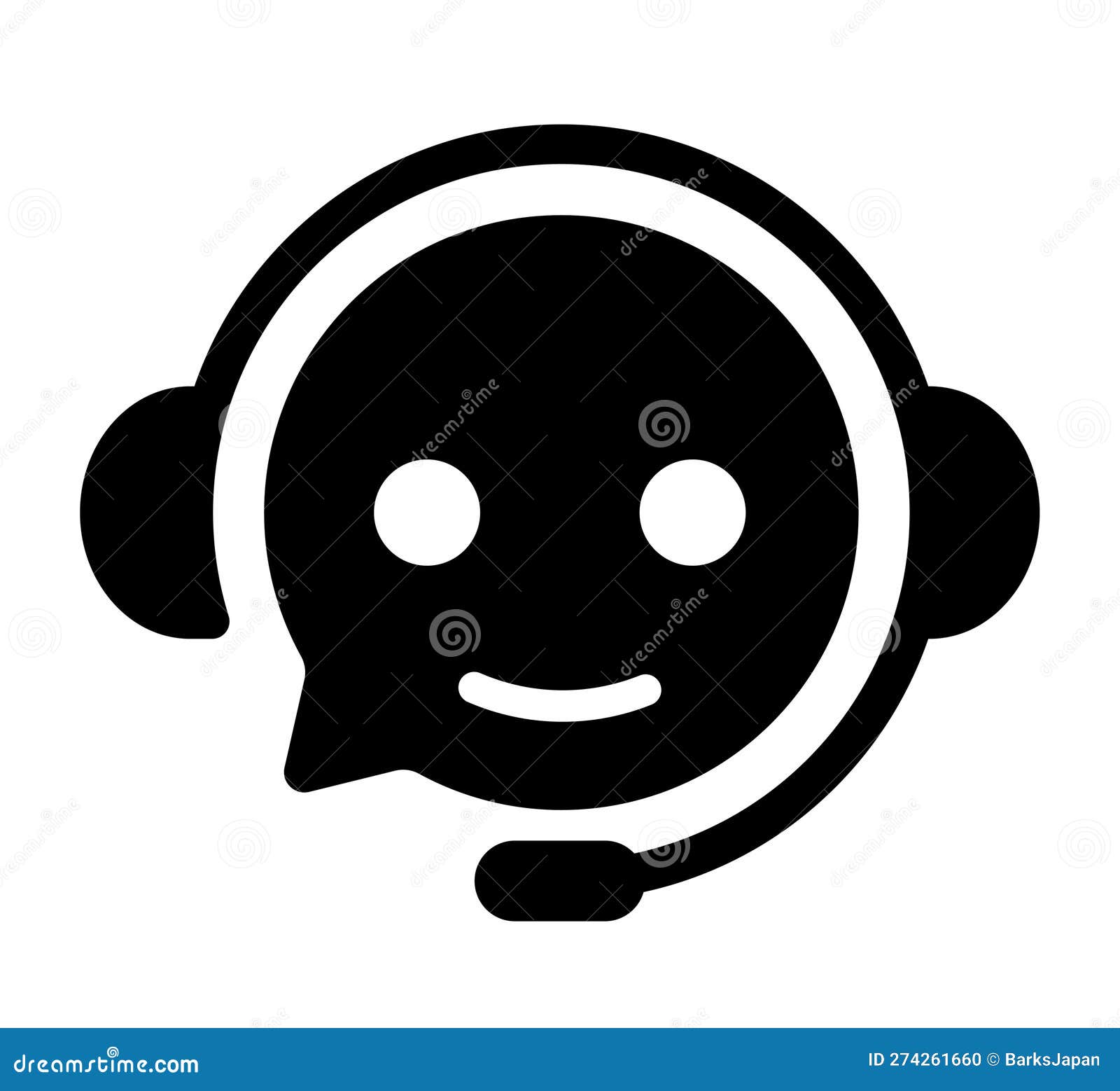 Call Center, Customer Support Vector Icon Illustration Stock Vector ...
