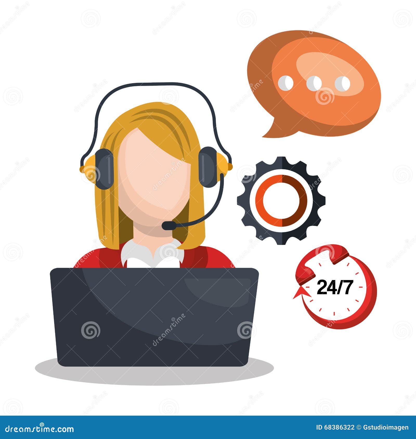 Call center design stock illustration. Illustration of concept - 68386322