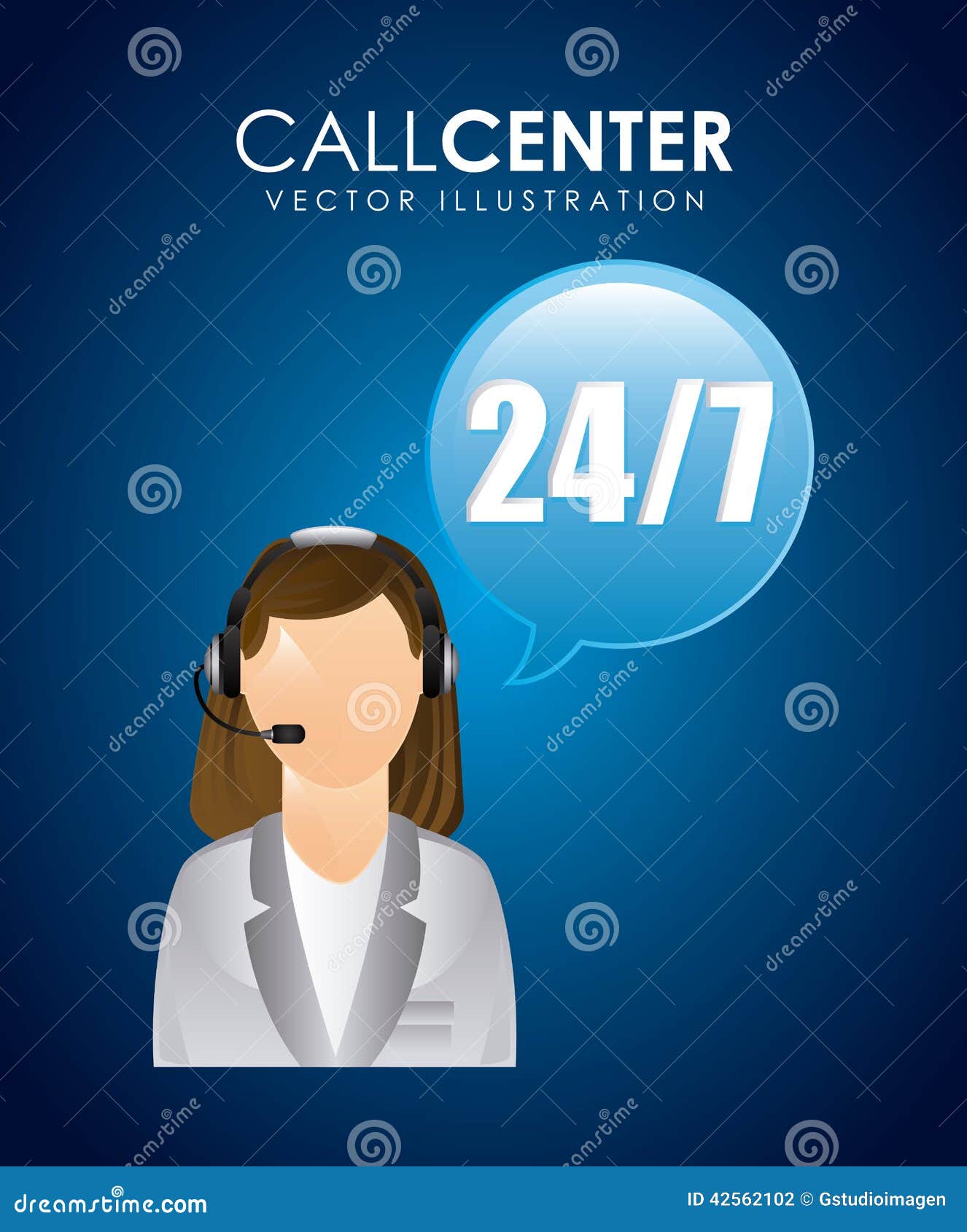 Call center design stock vector. Illustration of headphones - 42562102