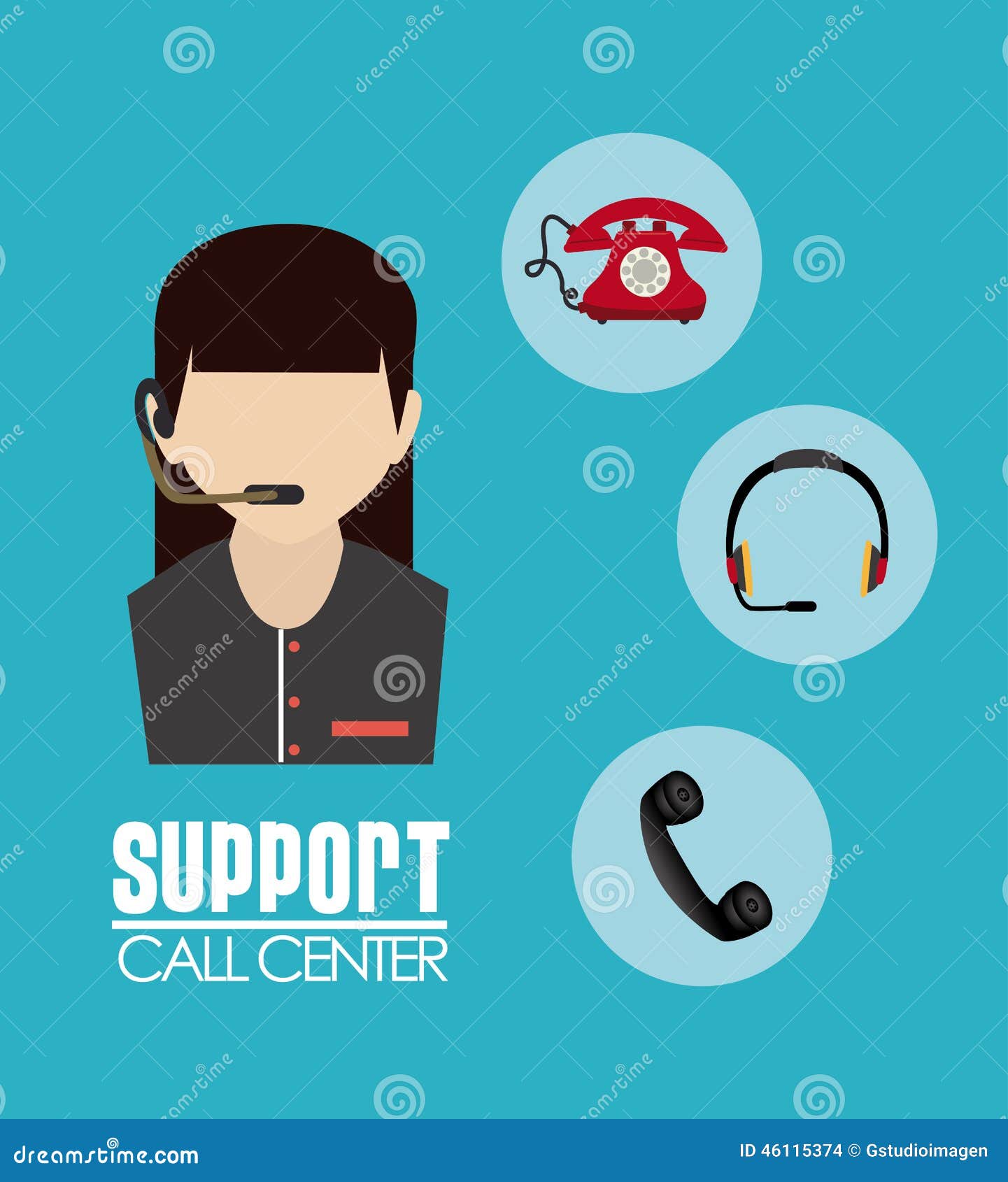 Call center design stock illustration. Illustration of equipment - 46115374