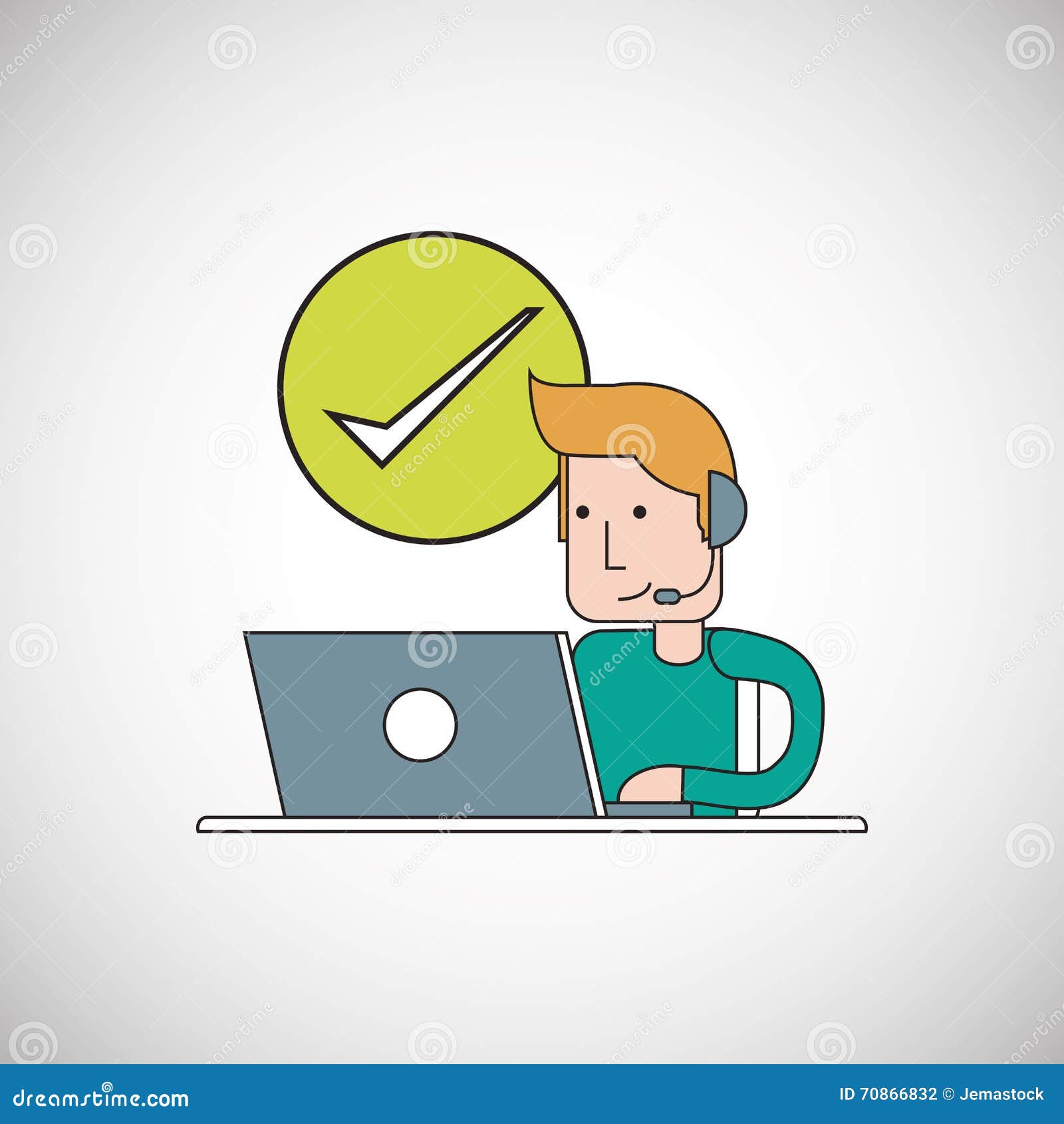 Call Center Design. Telemarketing Icon. Support Concept Stock Vector ...
