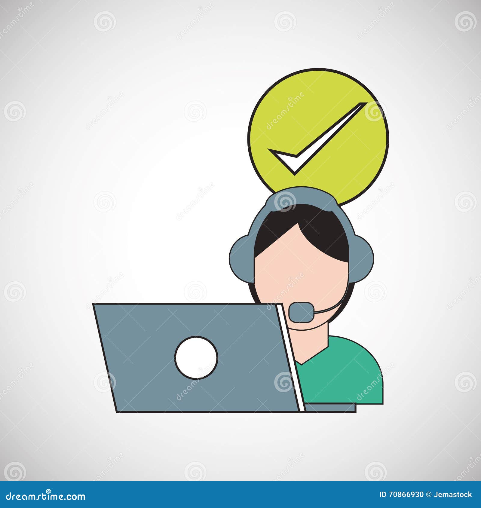 Call Center Design. Telemarketing Icon. Support Concept Stock Vector ...