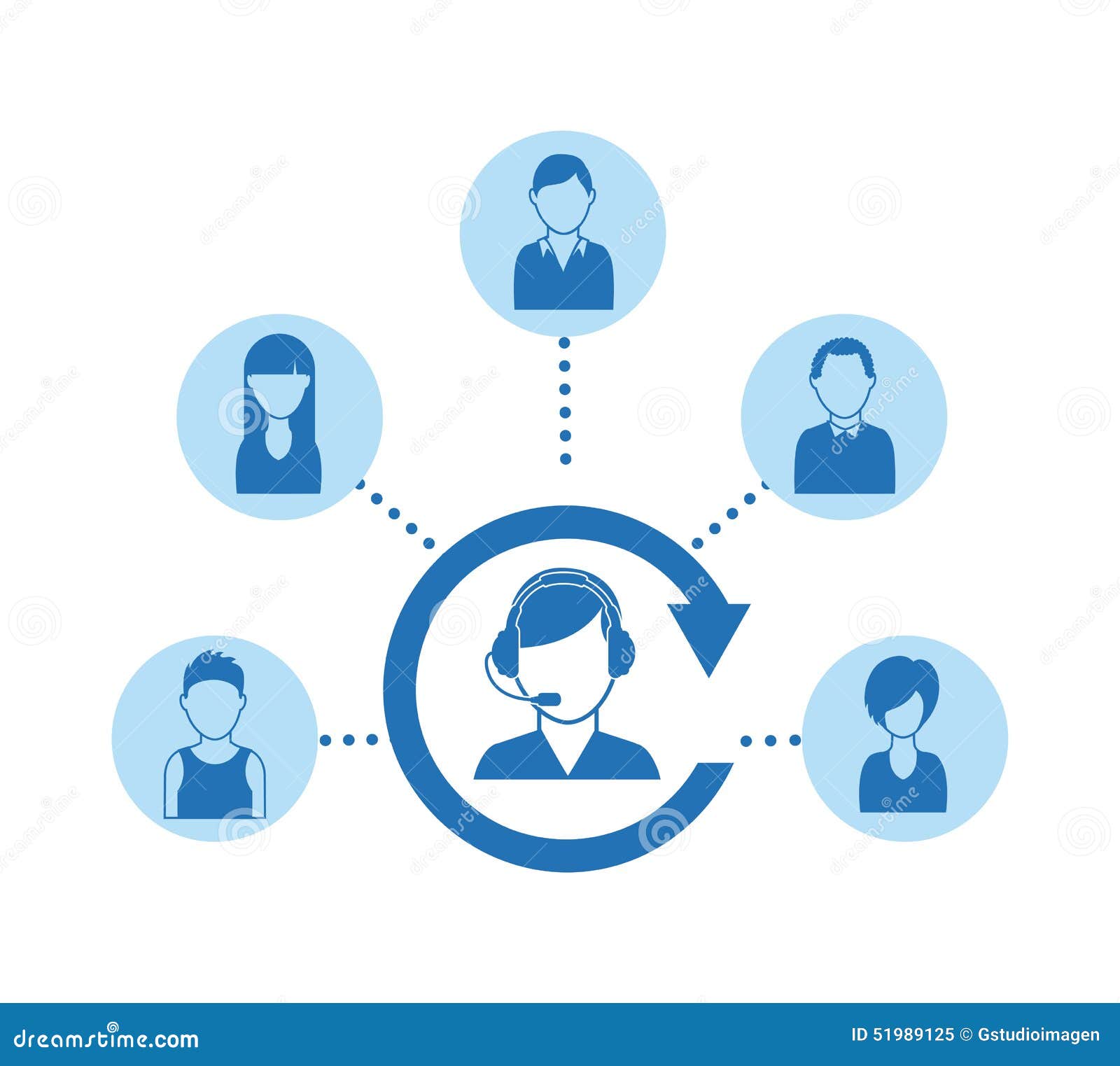 Call center stock vector. Illustration of support, helpline - 51989125