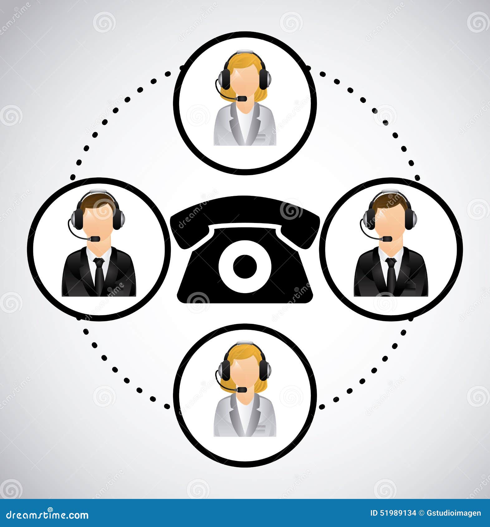 Call center stock vector. Illustration of phone, helpline - 51989134