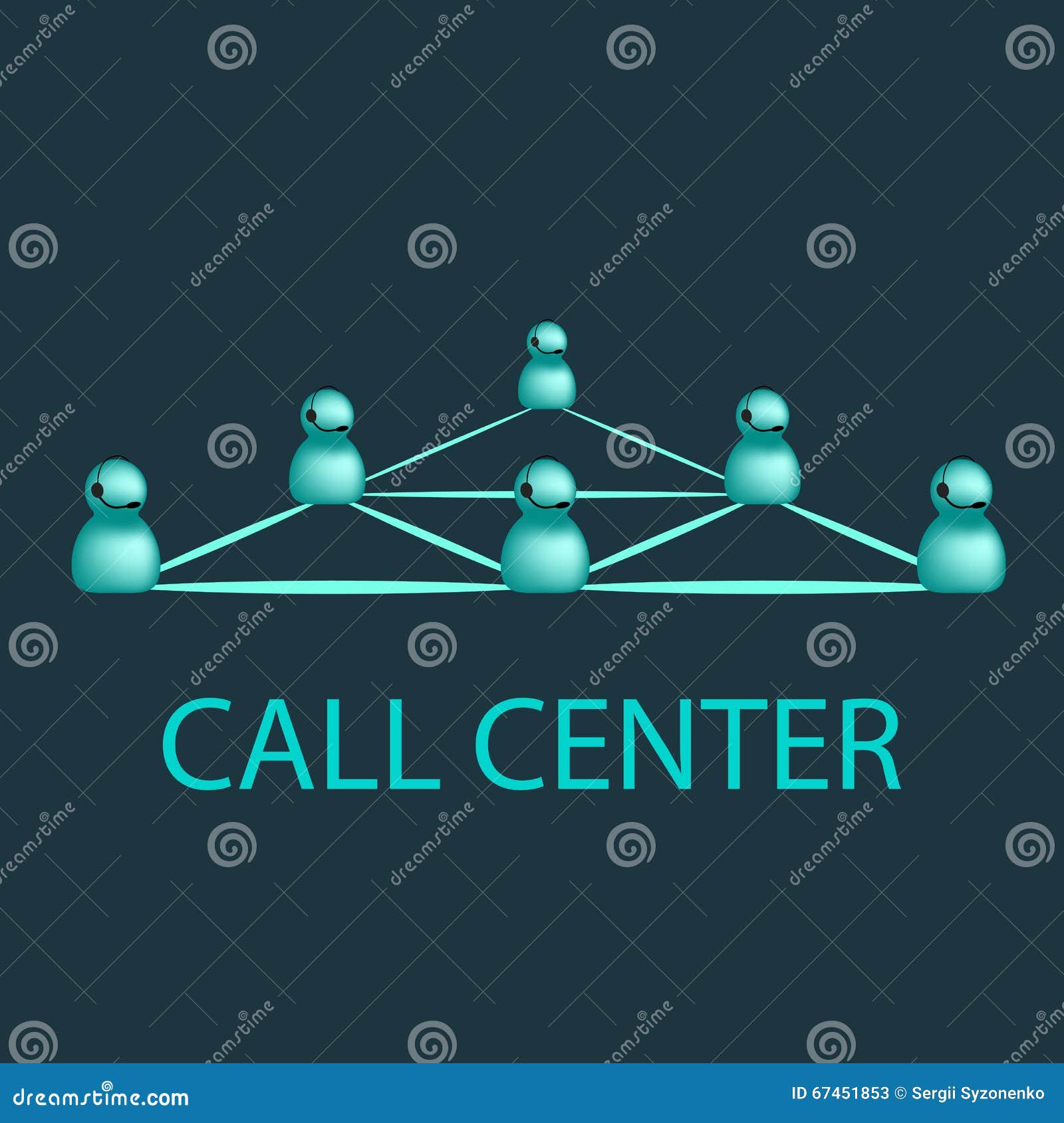 Call Center Emblem, Custumer Service Support Logo Design Stock Vector ...