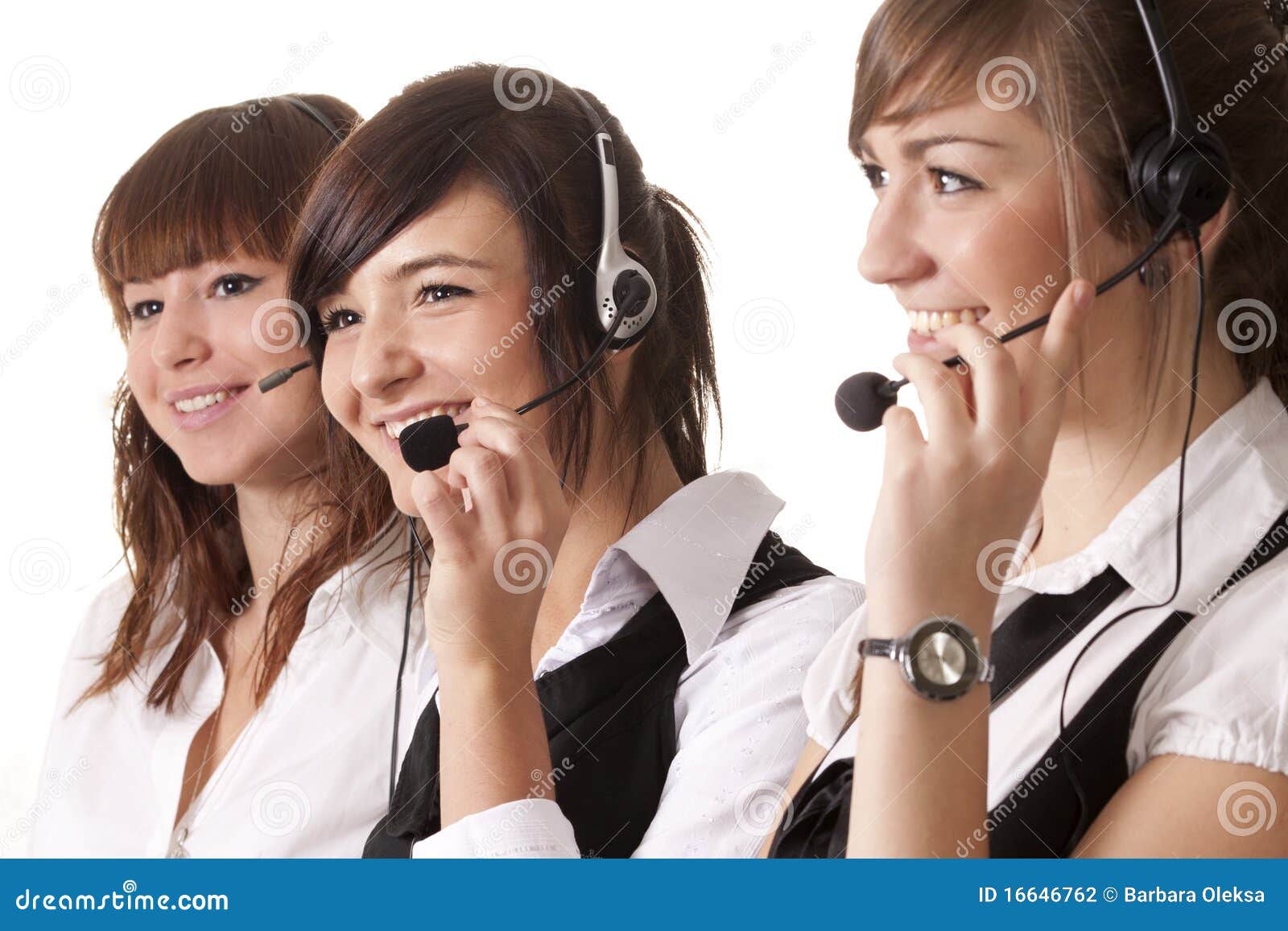 Call Center Employees with Headset Stock Photo - Image of global ...