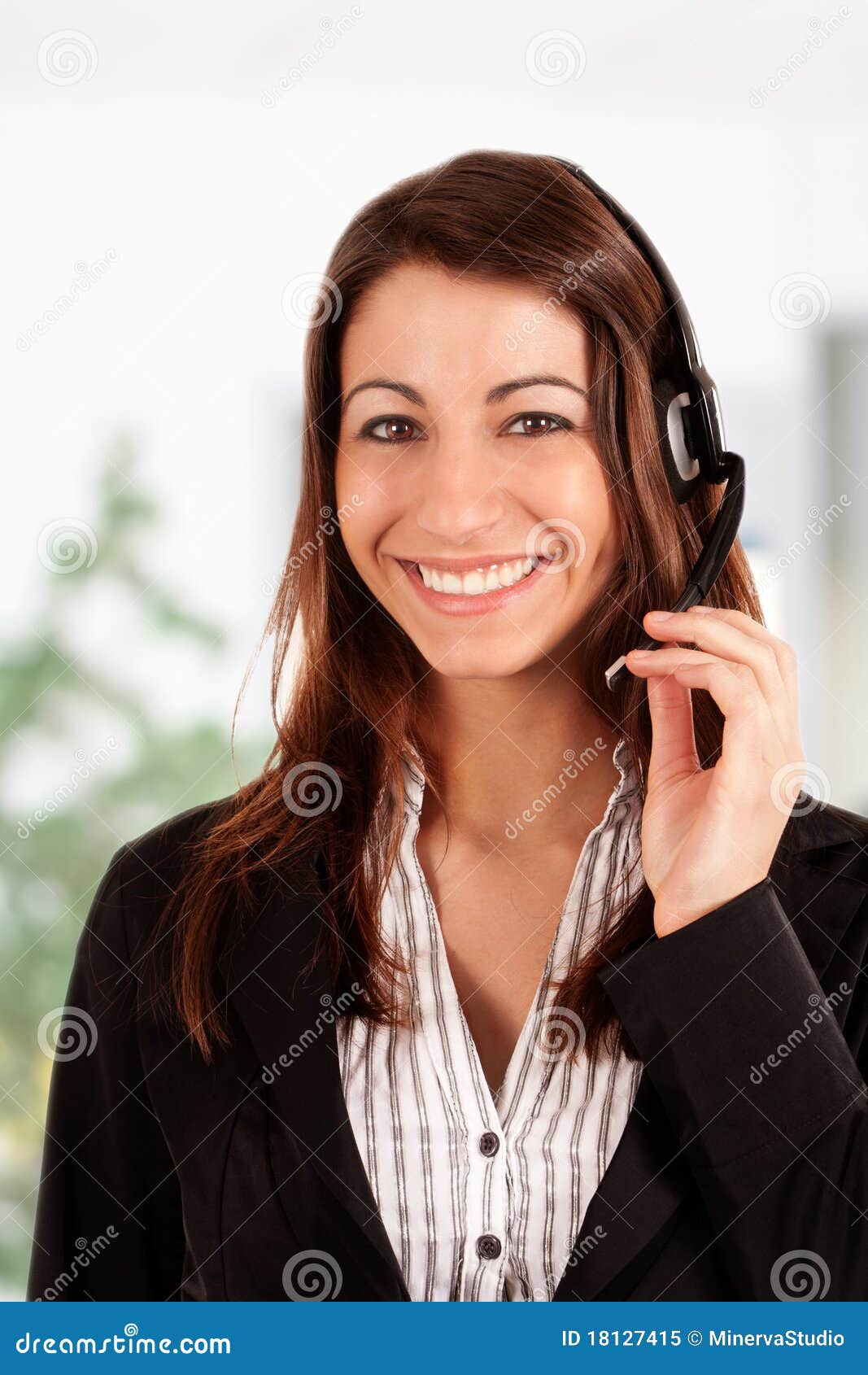 Call Center Female Operator Stock Image - Image of helpdesk, friendly ...