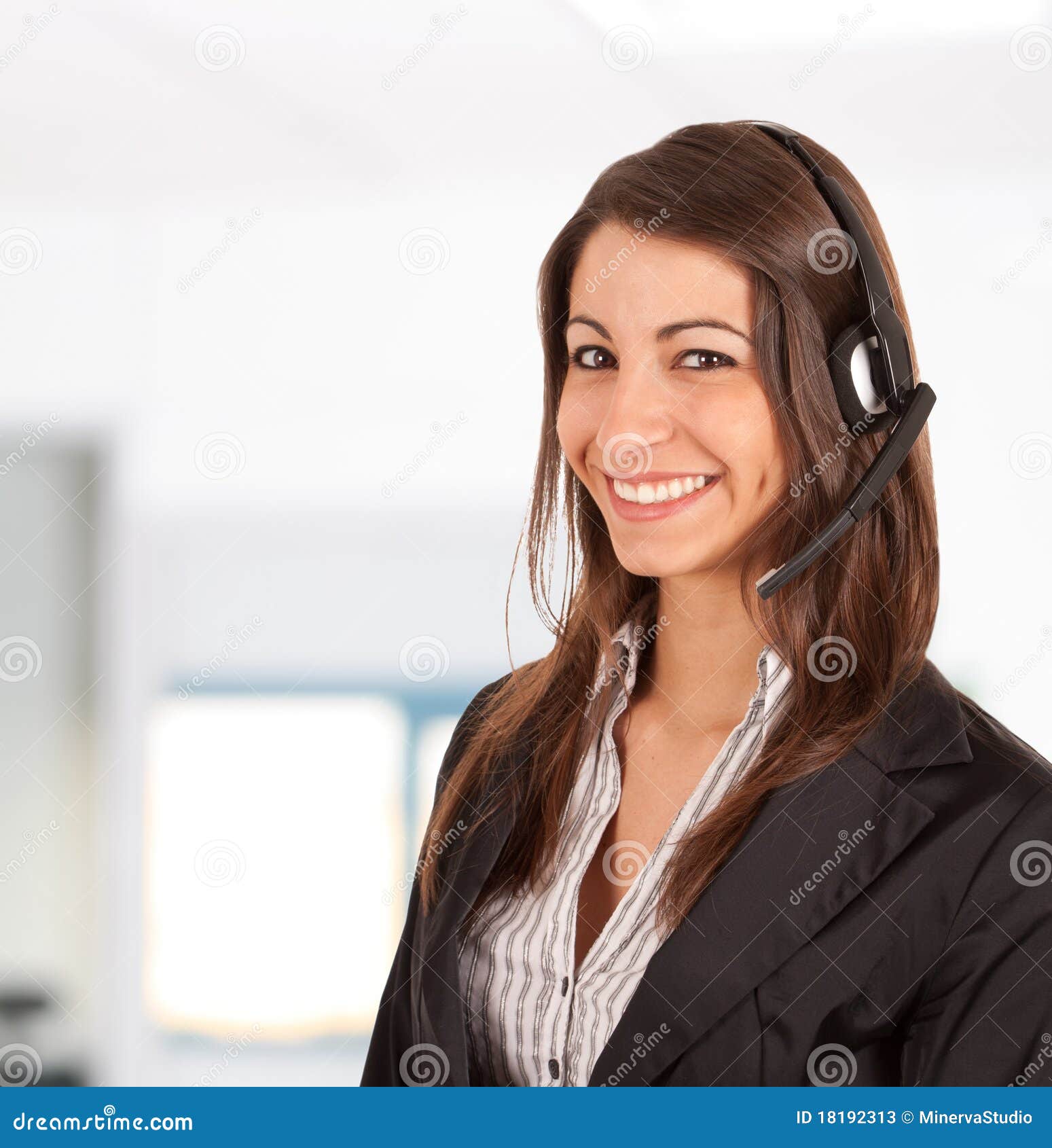 Call Center Female Operator Stock Image - Image of customer, friendly ...