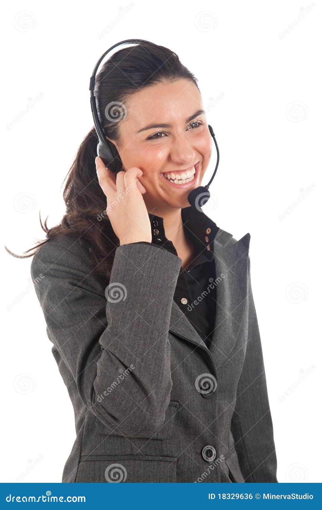 Call Center Female Operator Stock Photo - Image of girl, agent: 18329636