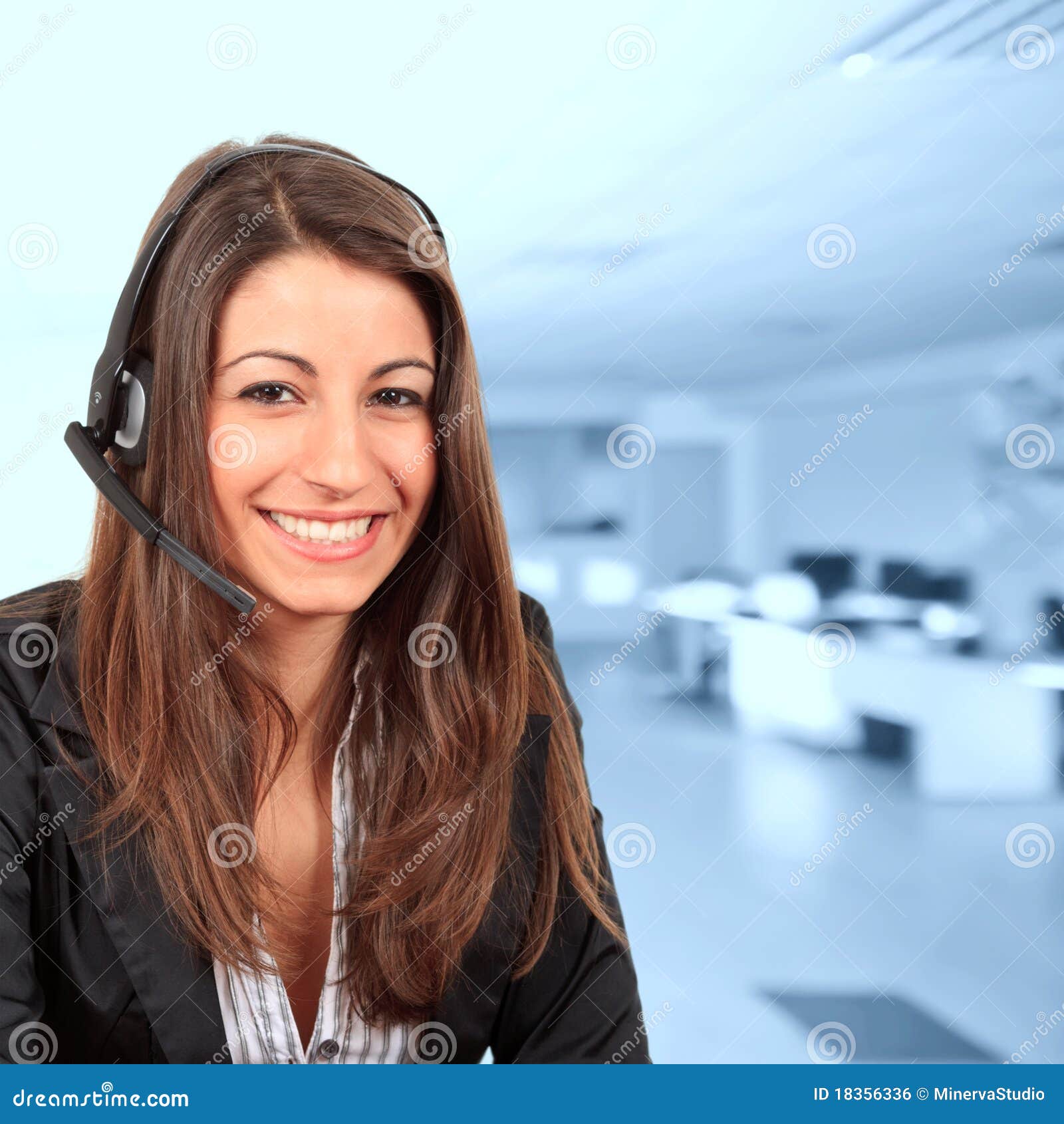 Call Center Female Operator Stock Photo - Image of friendly, person ...