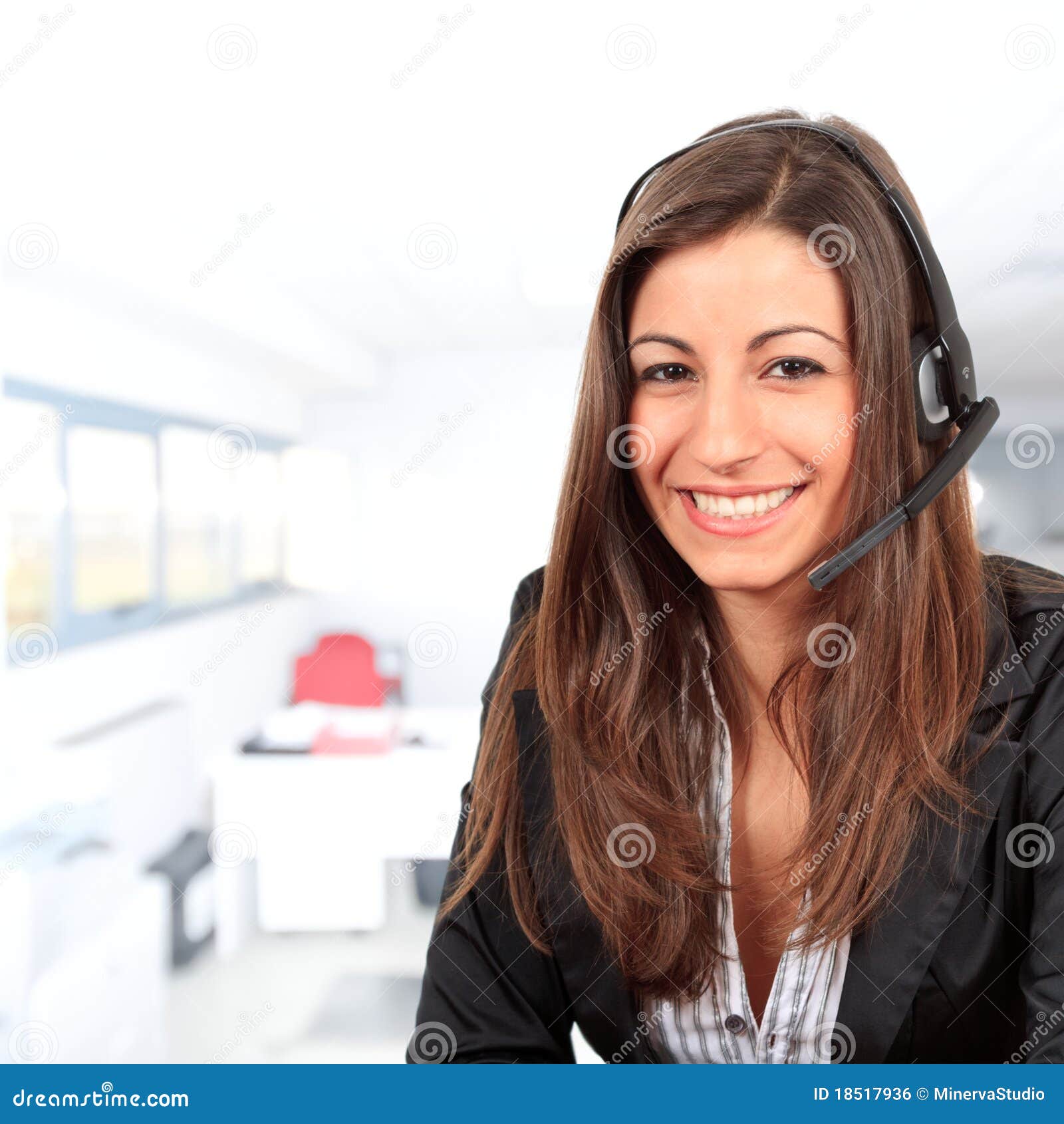 Call Center Female Operator Stock Photo - Image of lady, operator: 18517936