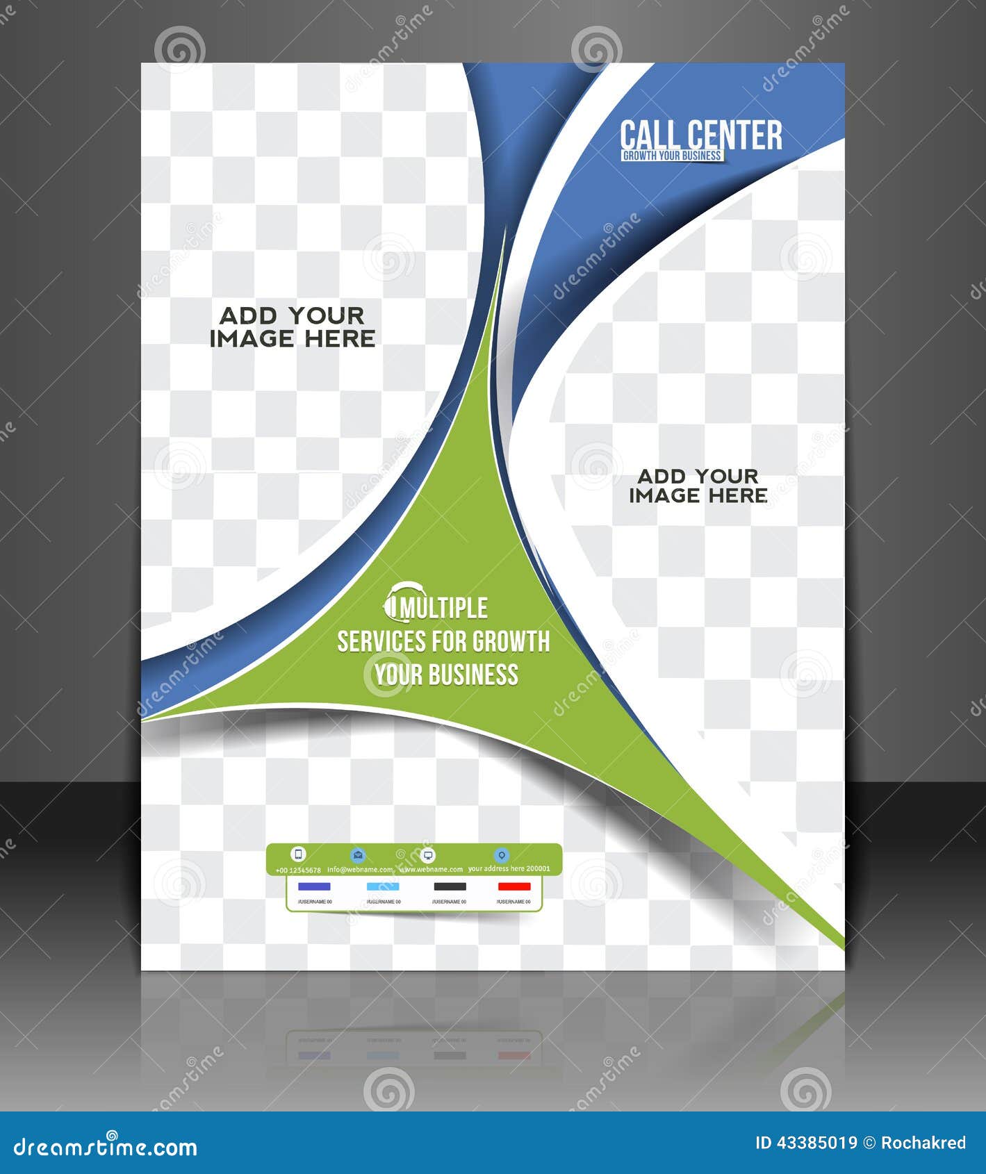 Call Center Flyer stock vector. Illustration of layout - 43385019