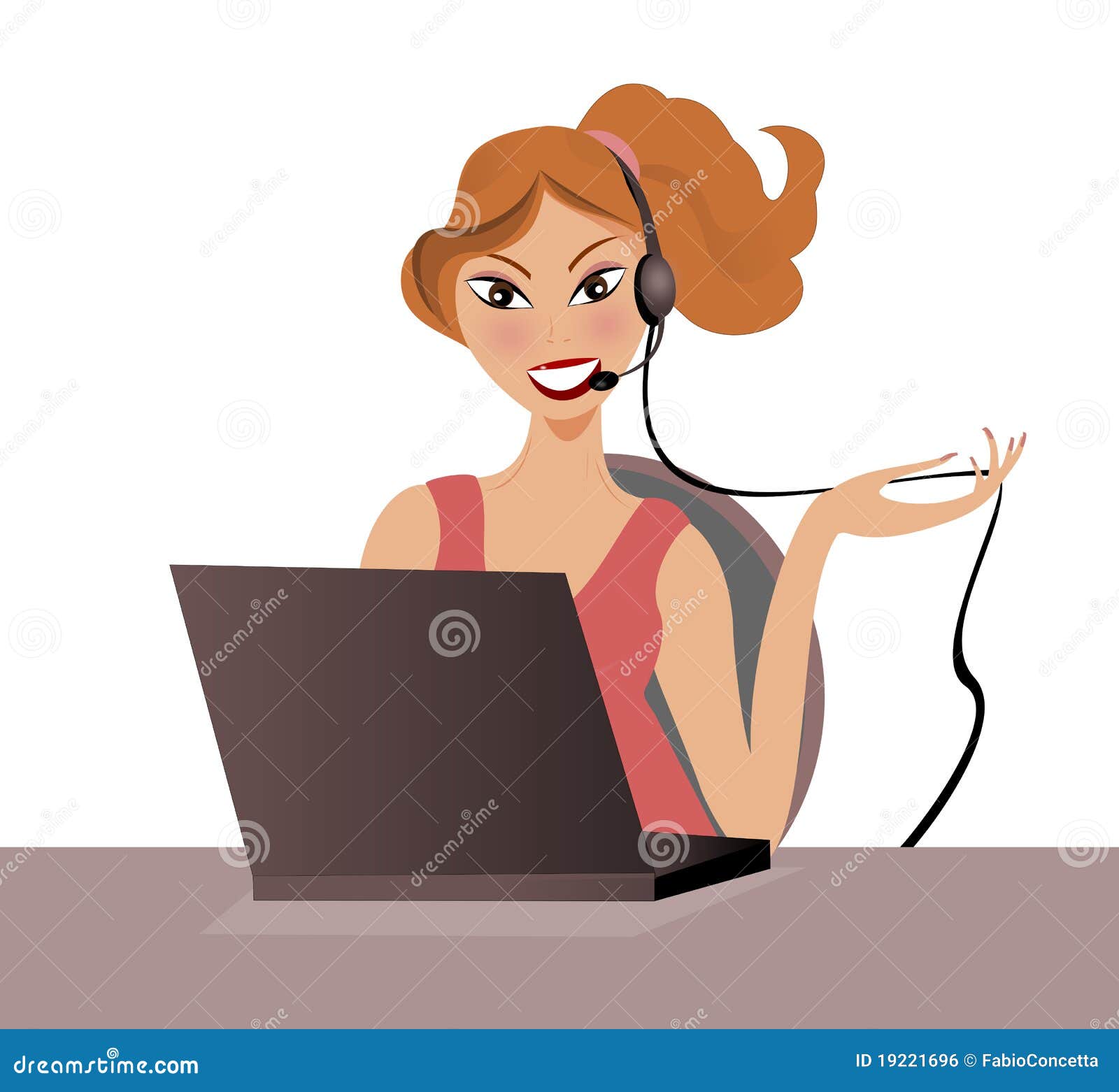 Busy Call Center Operators Stock Image | CartoonDealer.com #43860001