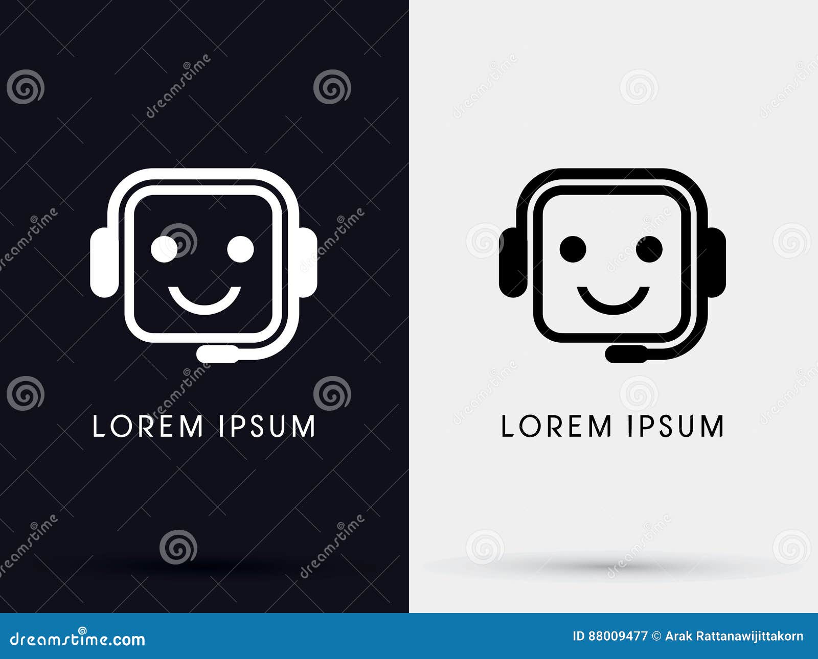 Call center, Headphone stock vector. Illustration of abstract - 88009477