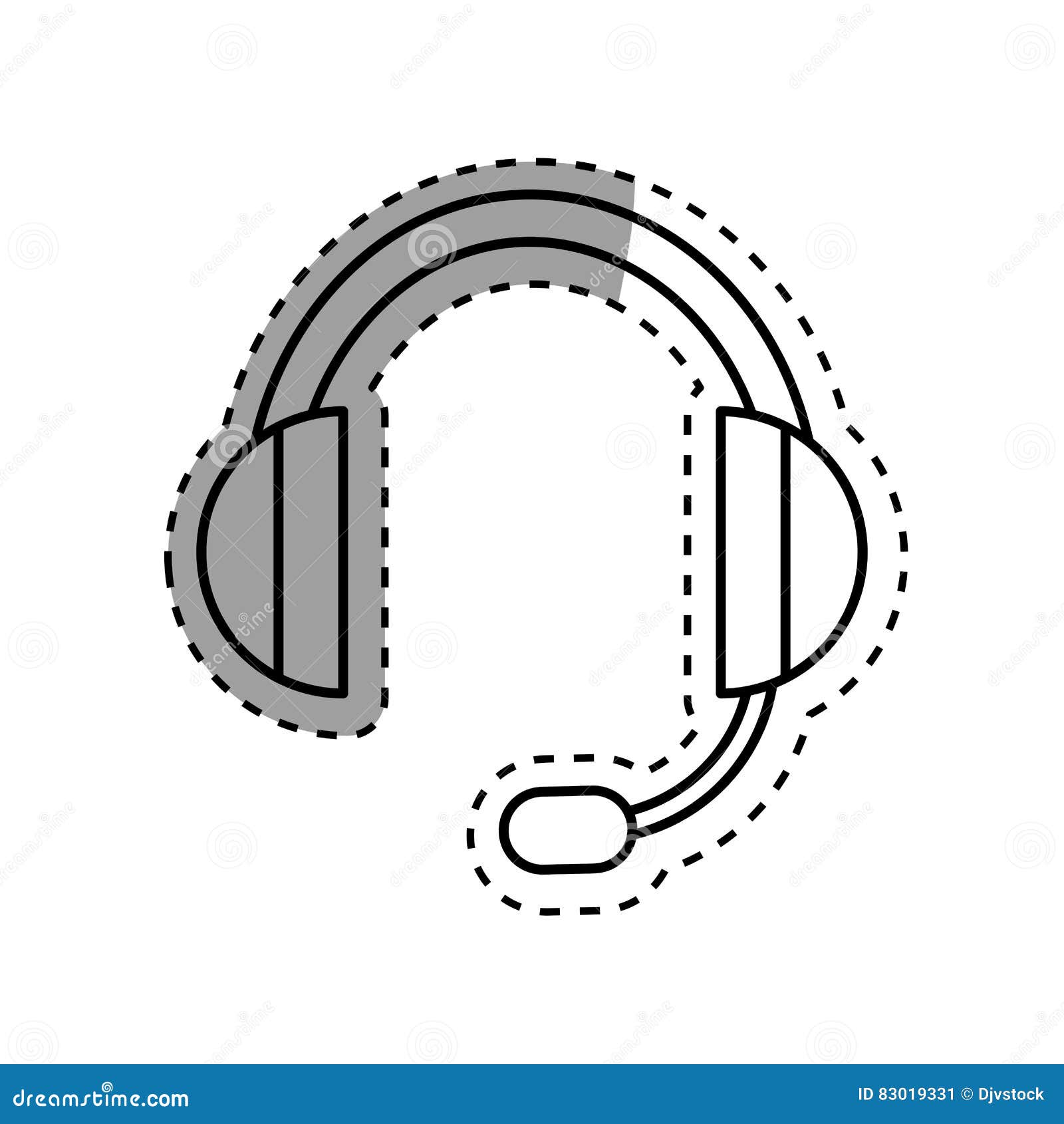 Call center headset device stock illustration. Illustration of ...