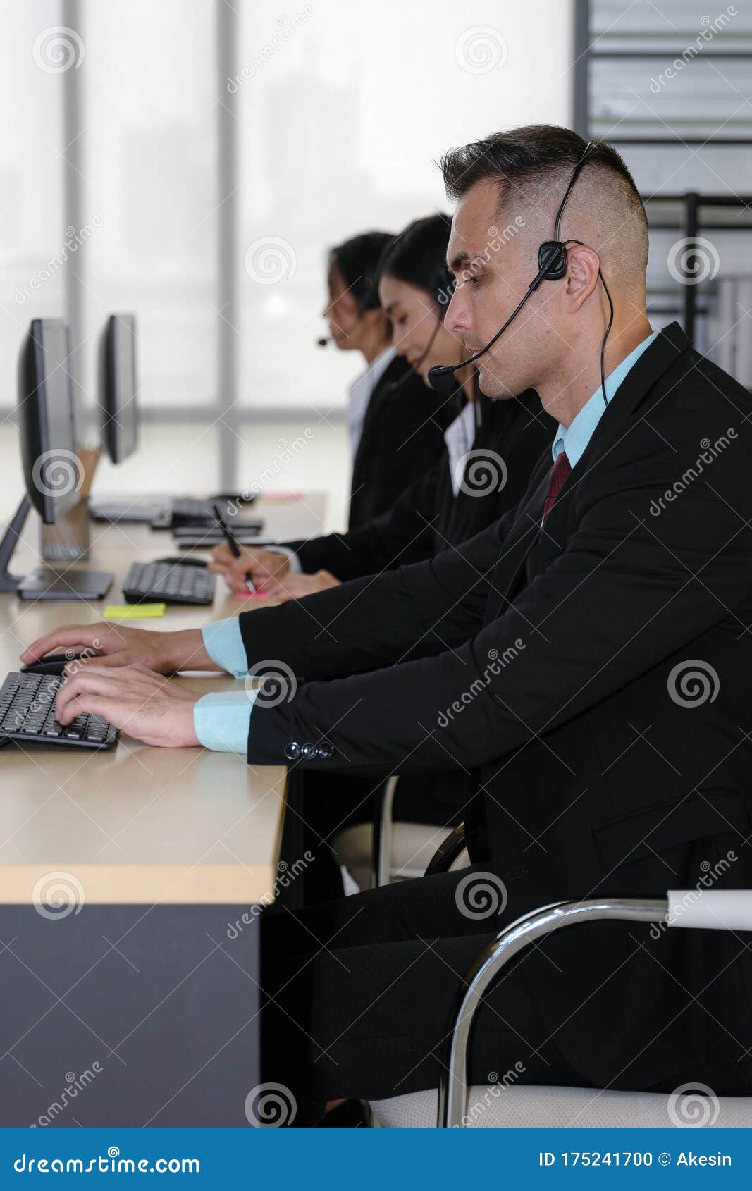 Call Center and Help Desk Support Agent in Operation at Online Customer ...