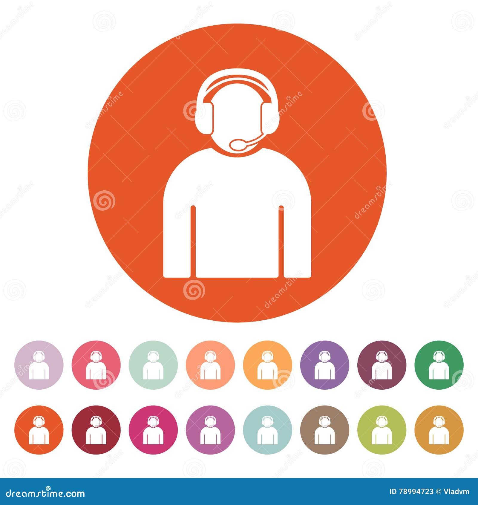 The Call Center Icon. Support Symbol Stock Vector - Illustration of ...