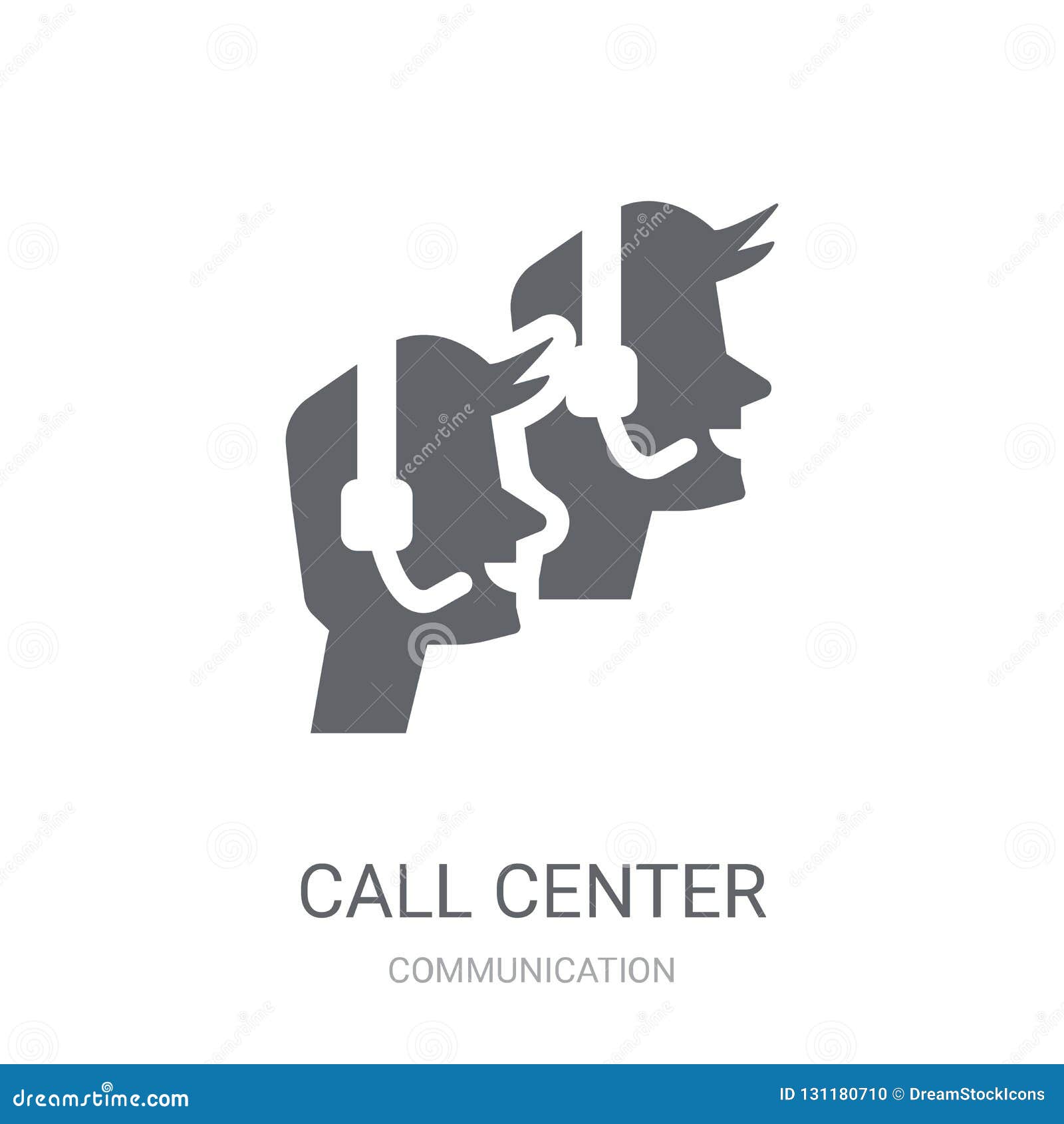 Call Center Icon. Trendy Call Center Logo Concept on White Background ...