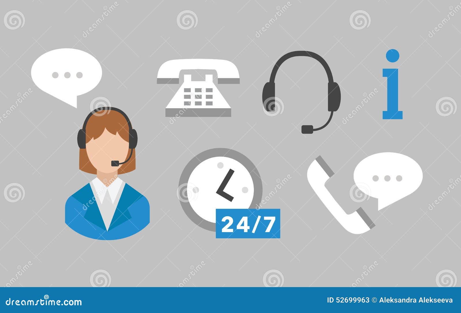 Call Center Icons Vector Set Stock Vector - Illustration of center ...