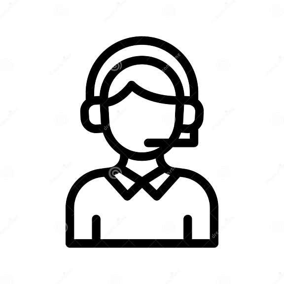 Call Center Line Icon Illustration Vector Graphic Stock Vector ... Call Center Line Icon Illustration Vector Graphic Stock Vector ...