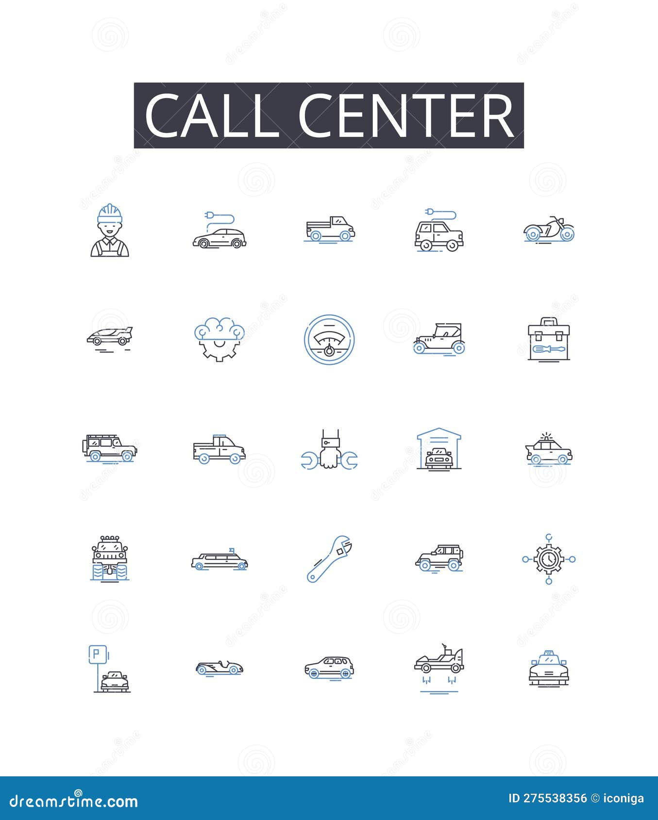 Call Center Line Icons Collection. Plot, Character, Theme, Conflict ...
