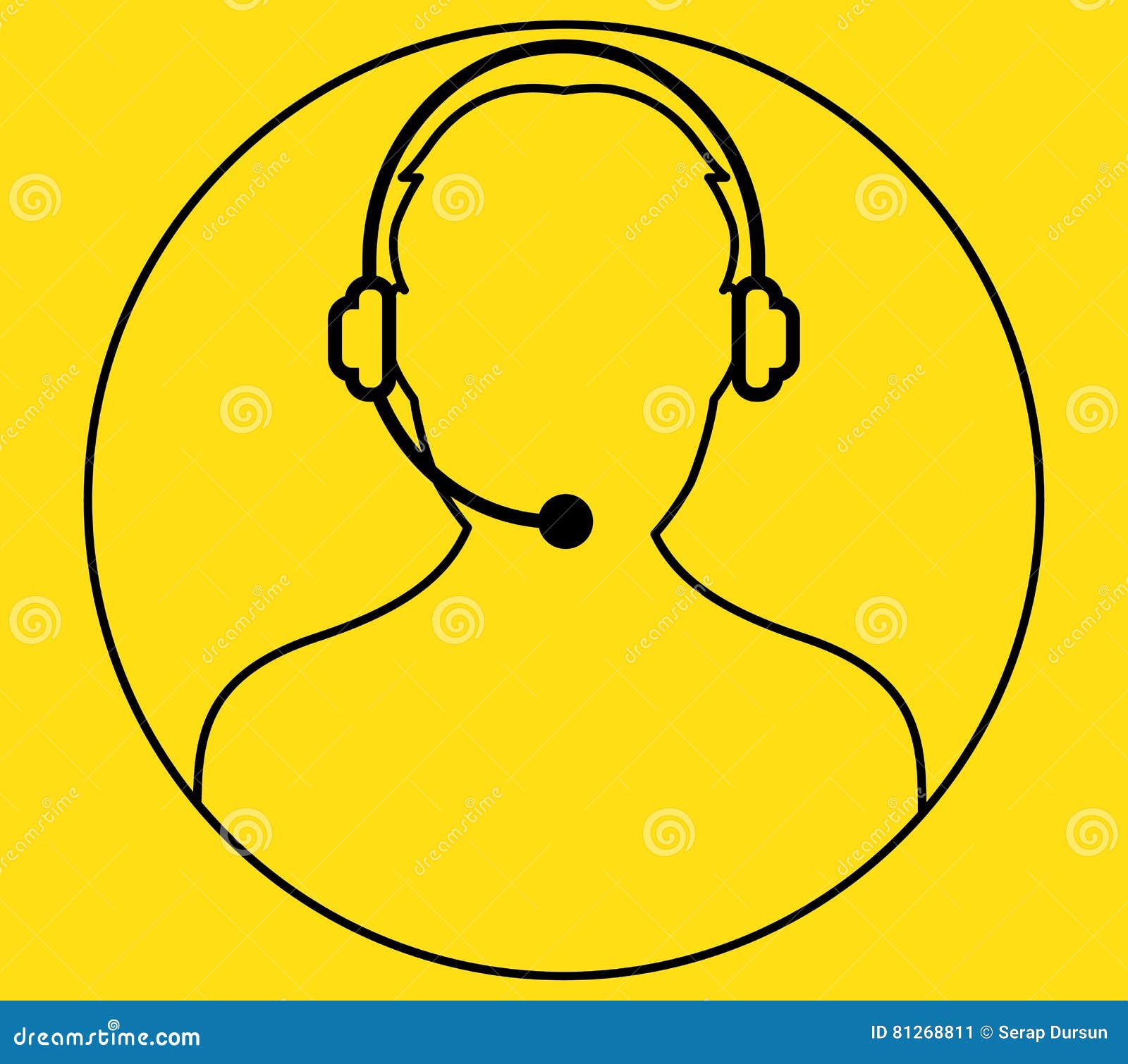 Call Center Man Icon stock illustration. Illustration of assistance ...