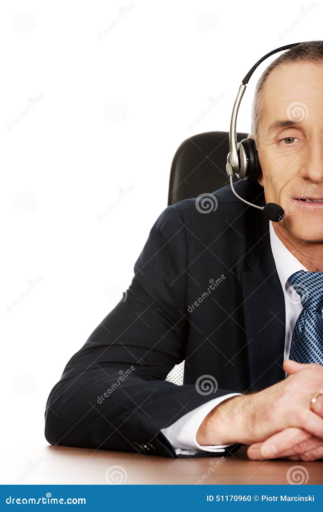 Call Center Man Sitting in the Office Stock Photo - Image of agent ...