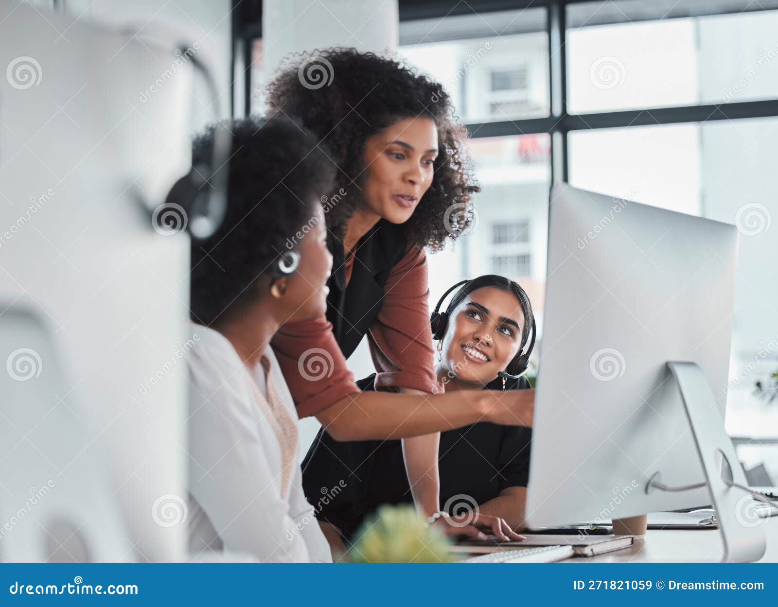 Call Center, Mentor and Teaching with People in Office for Training ...