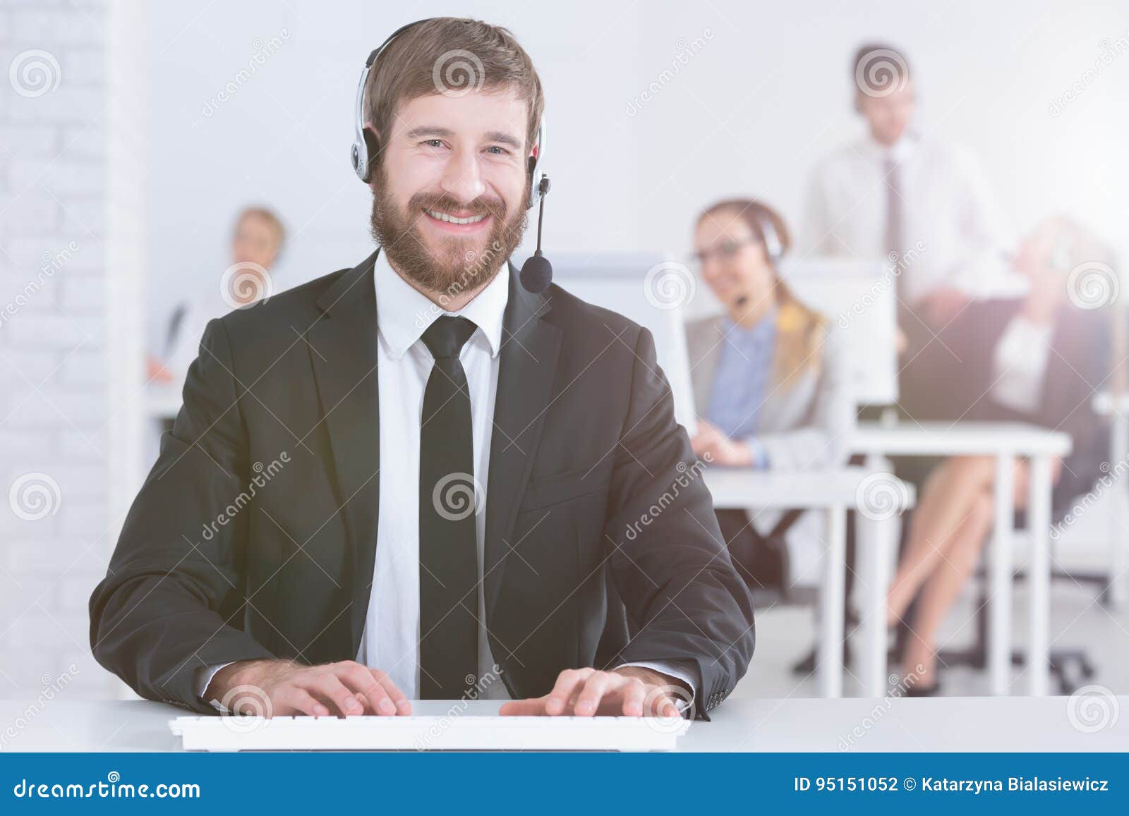 Call center office stock photo. Image of microphone, customer - 95151052