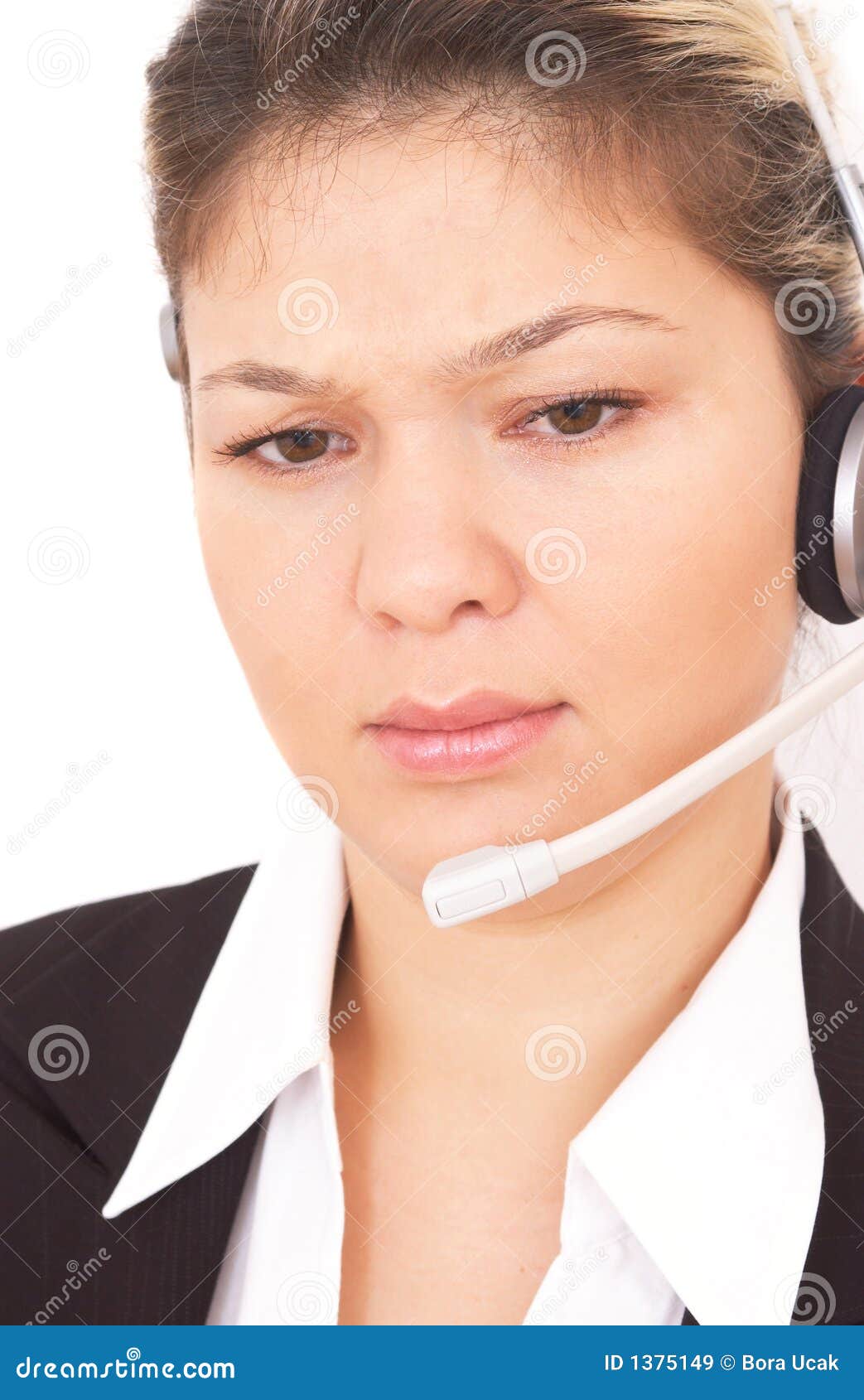 Call center operator stock image. Image of adult, isolated - 1375149