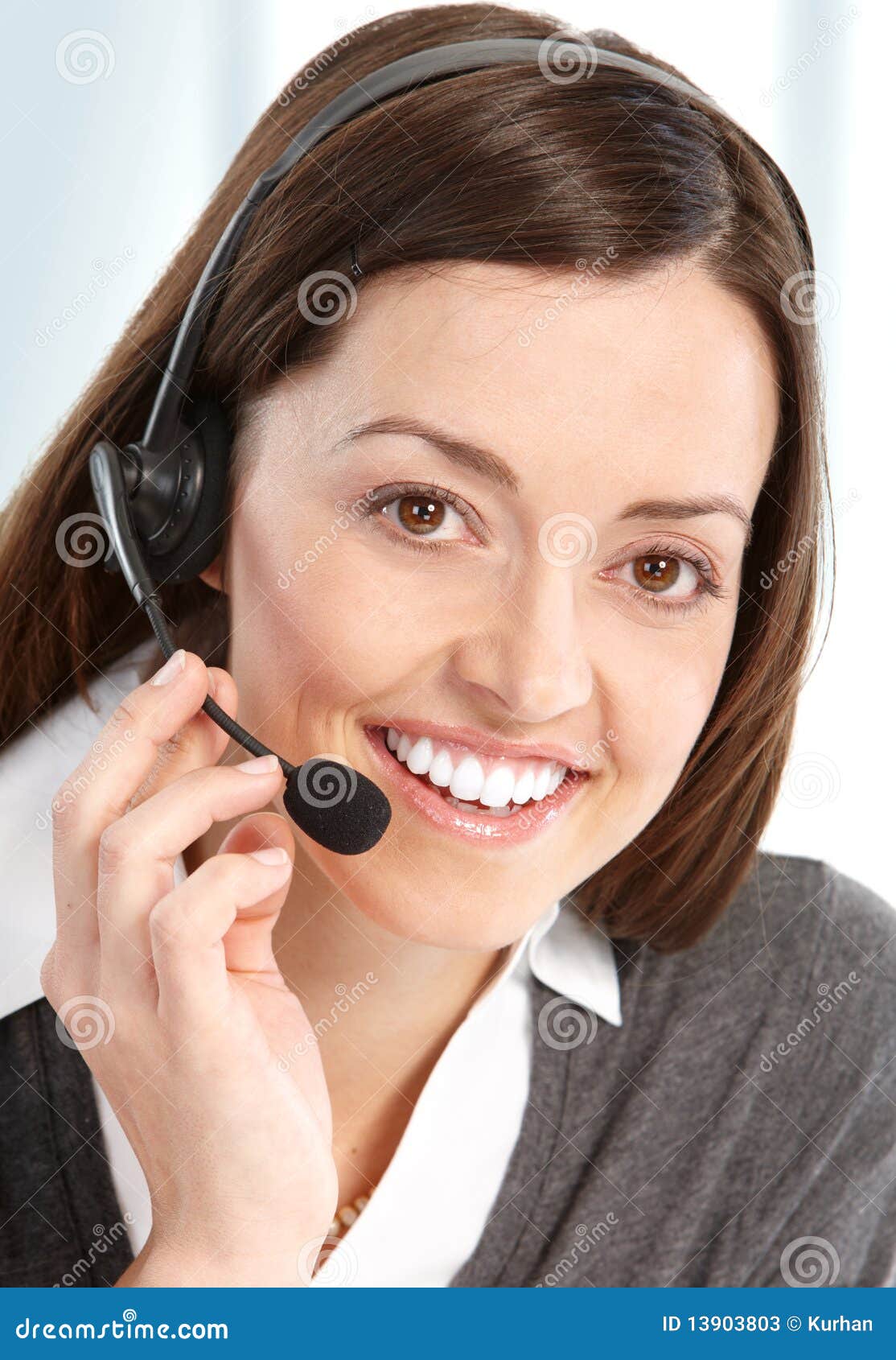 Call Center Operator stock image. Image of handsfree - 13903803