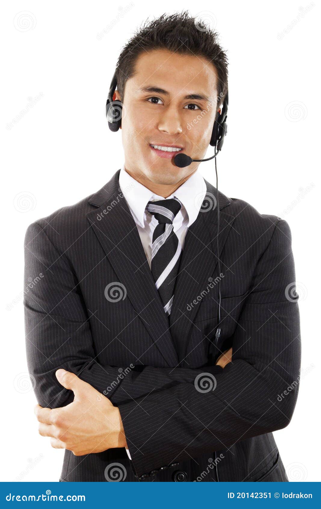 Call center operator stock image. Image of isolated, global - 20142351