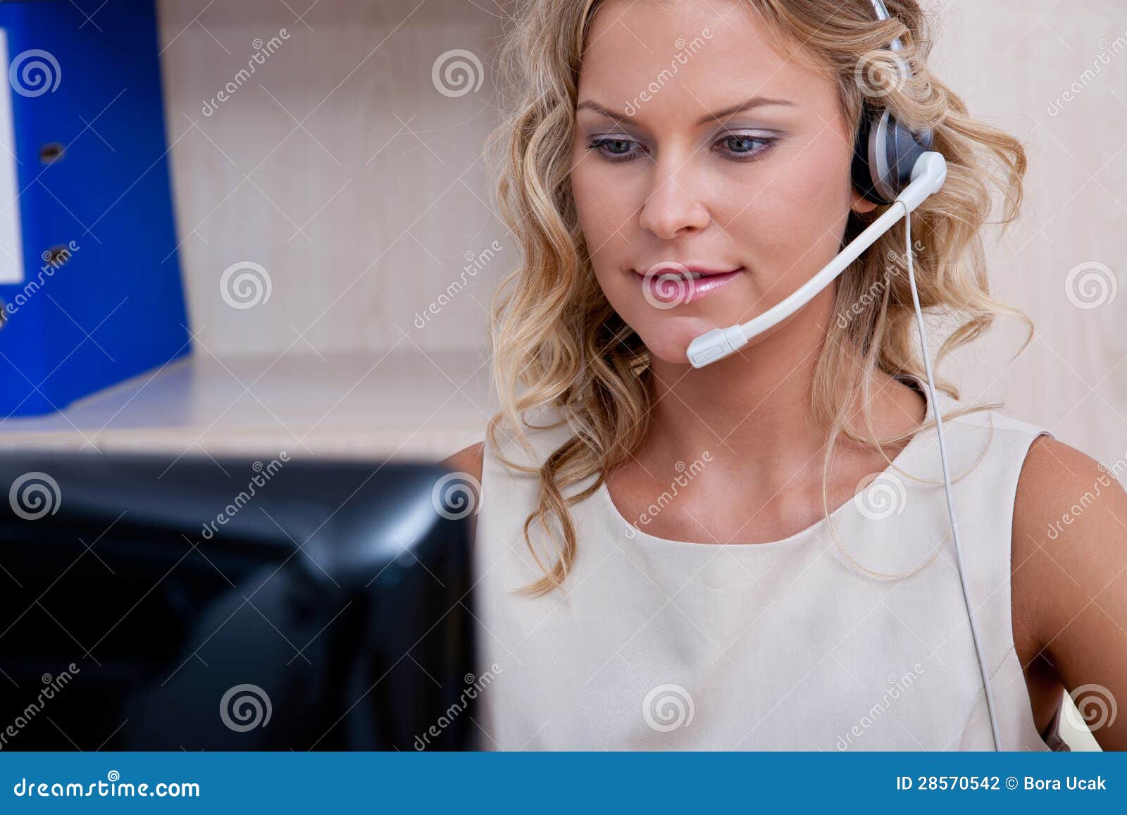 Call center operator stock photo. Image of online, contact - 28570542
