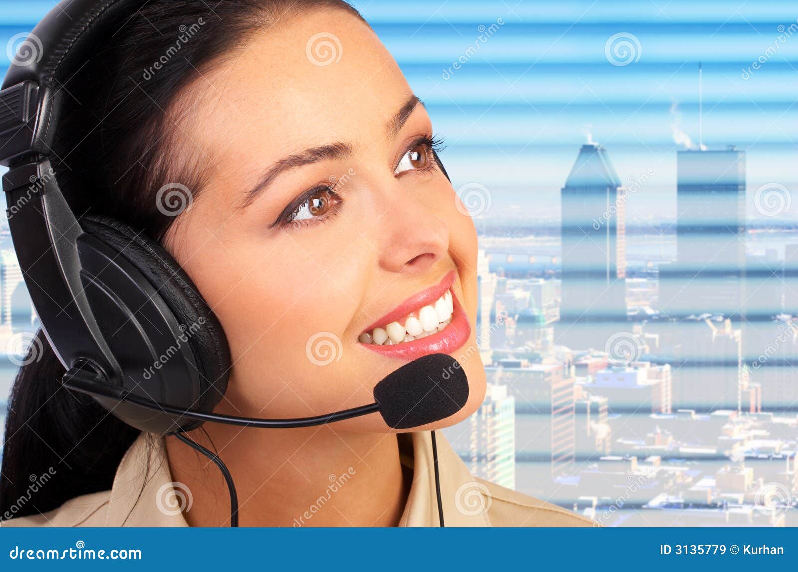 Call Center Operator stock image. Image of businesswoman - 3135779