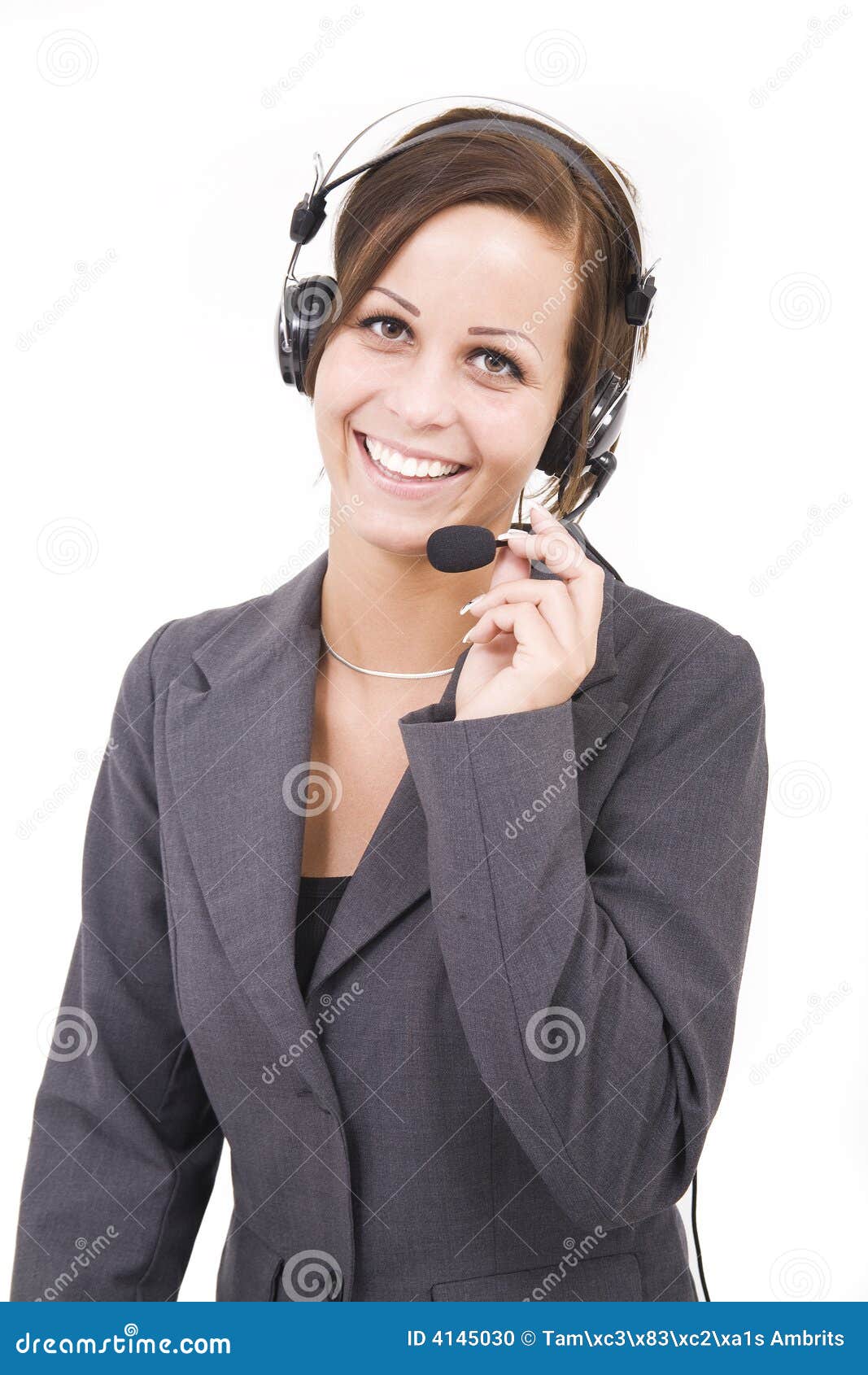 Call center operator stock photo. Image of beautiful, manager - 4145030