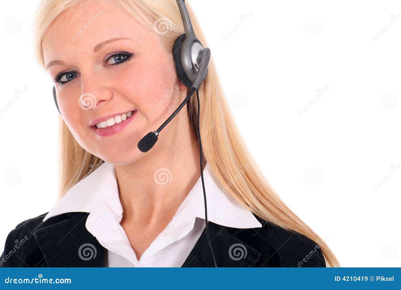 Call center operator stock image. Image of helpful, call - 4210419