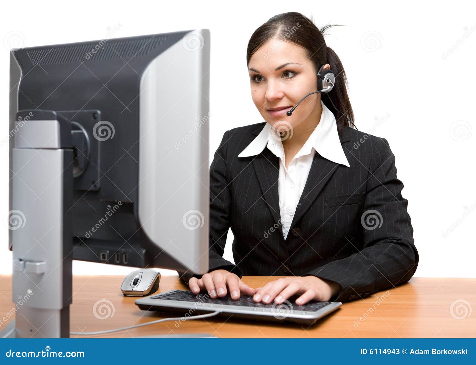 Call center operator stock image. Image of contact, internet - 6114943