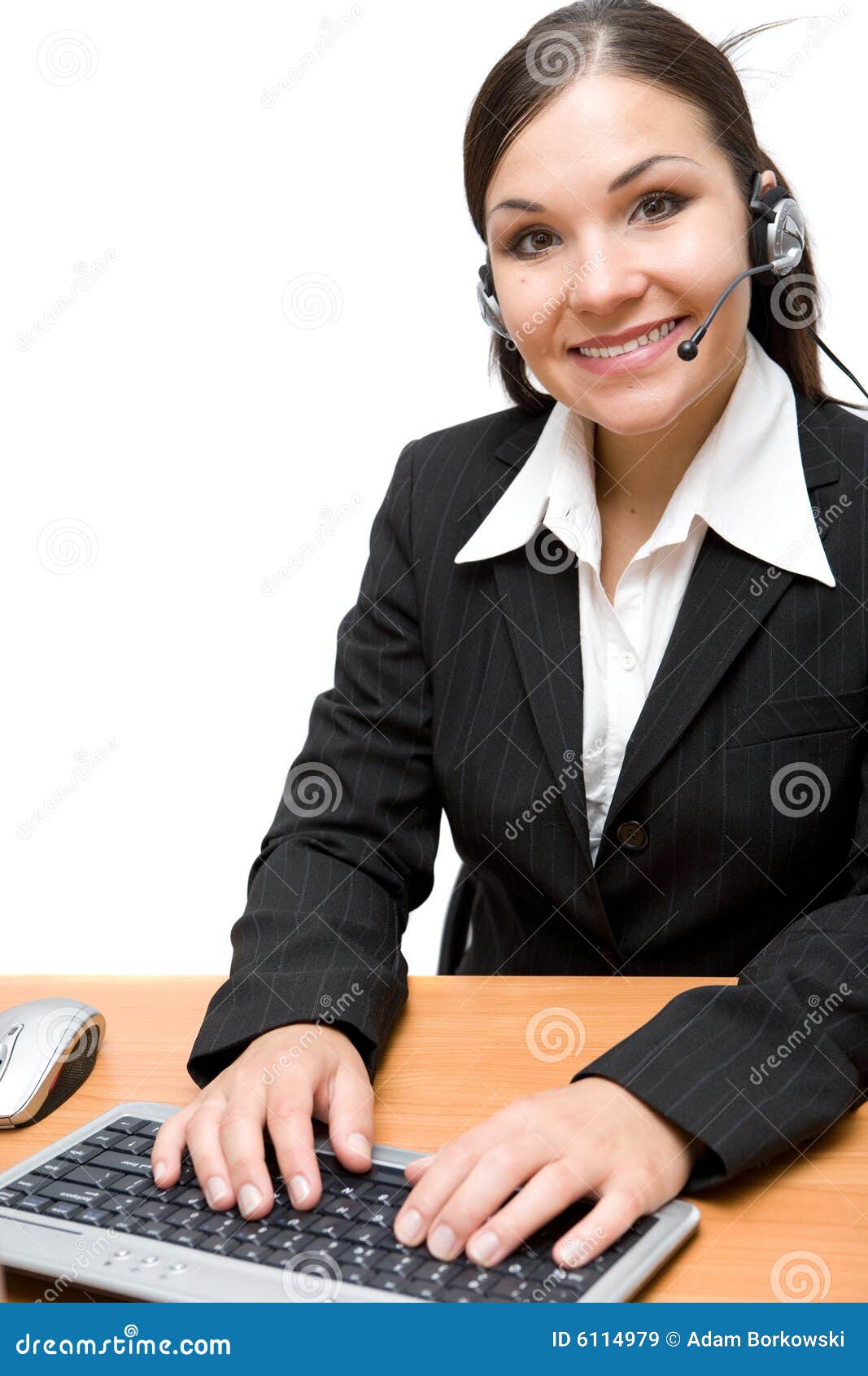 Call center operator stock image. Image of communication - 6114979