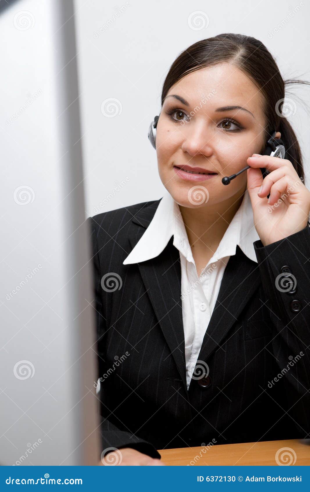 Call center operator stock photo. Image of friendly, adult - 6372130