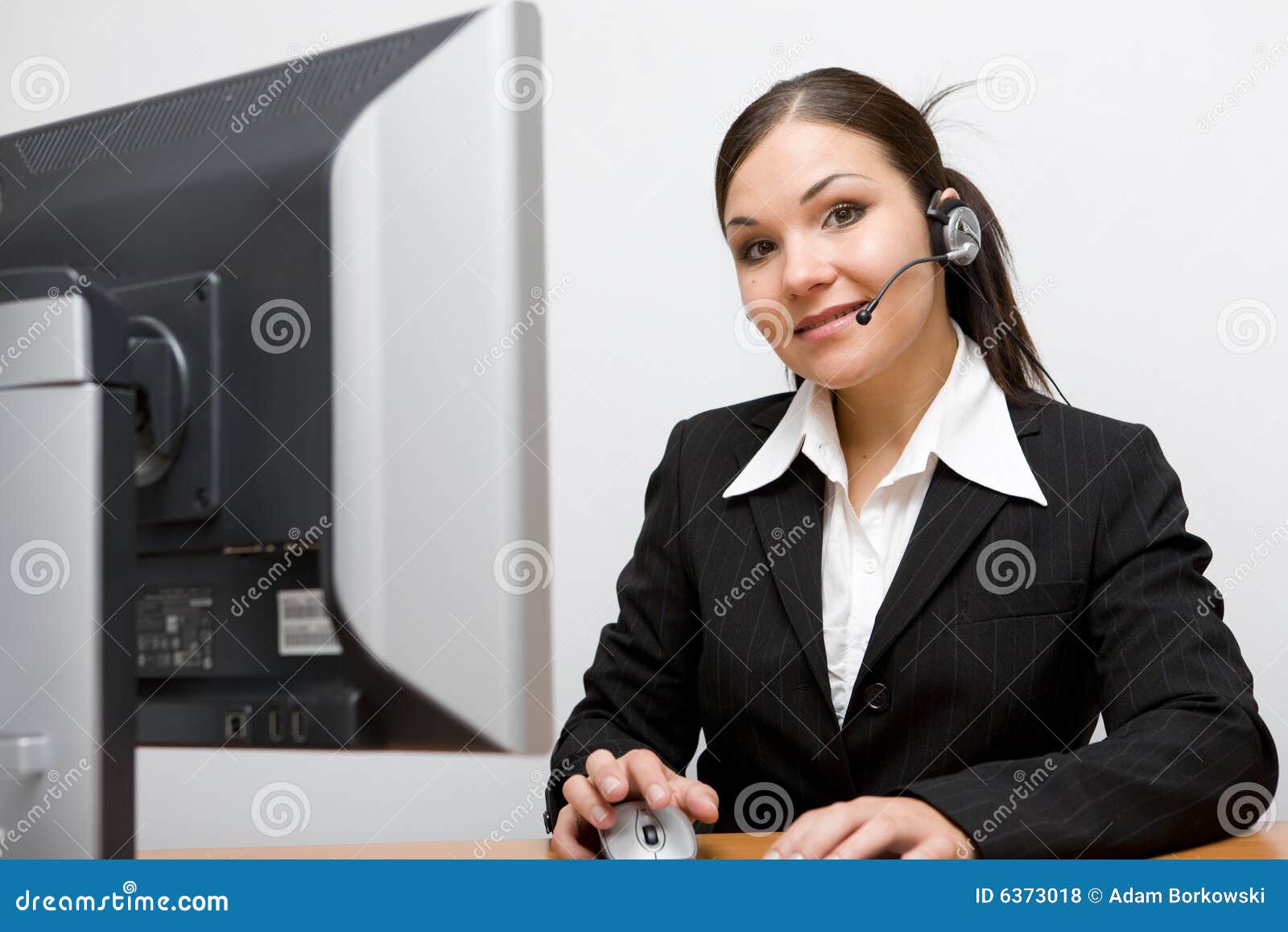 Call center operator stock photo. Image of caucasian, adult - 6373018