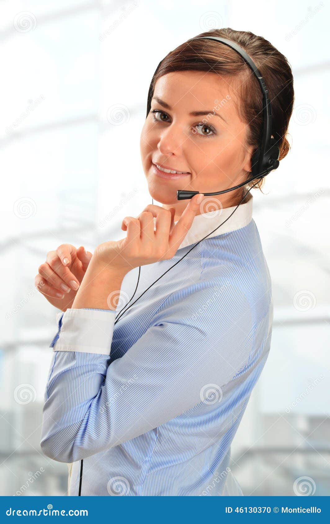 Call Center Operator. Customer Support Stock Photo - Image of screen ...