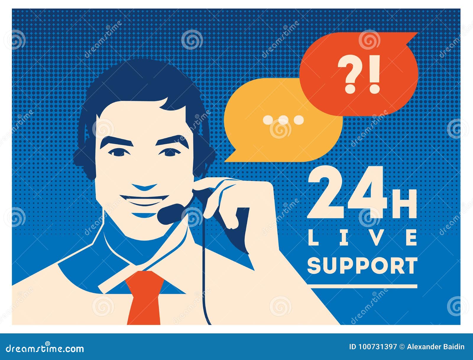 Call Center Operator with Headset Poster. Client Services and ...