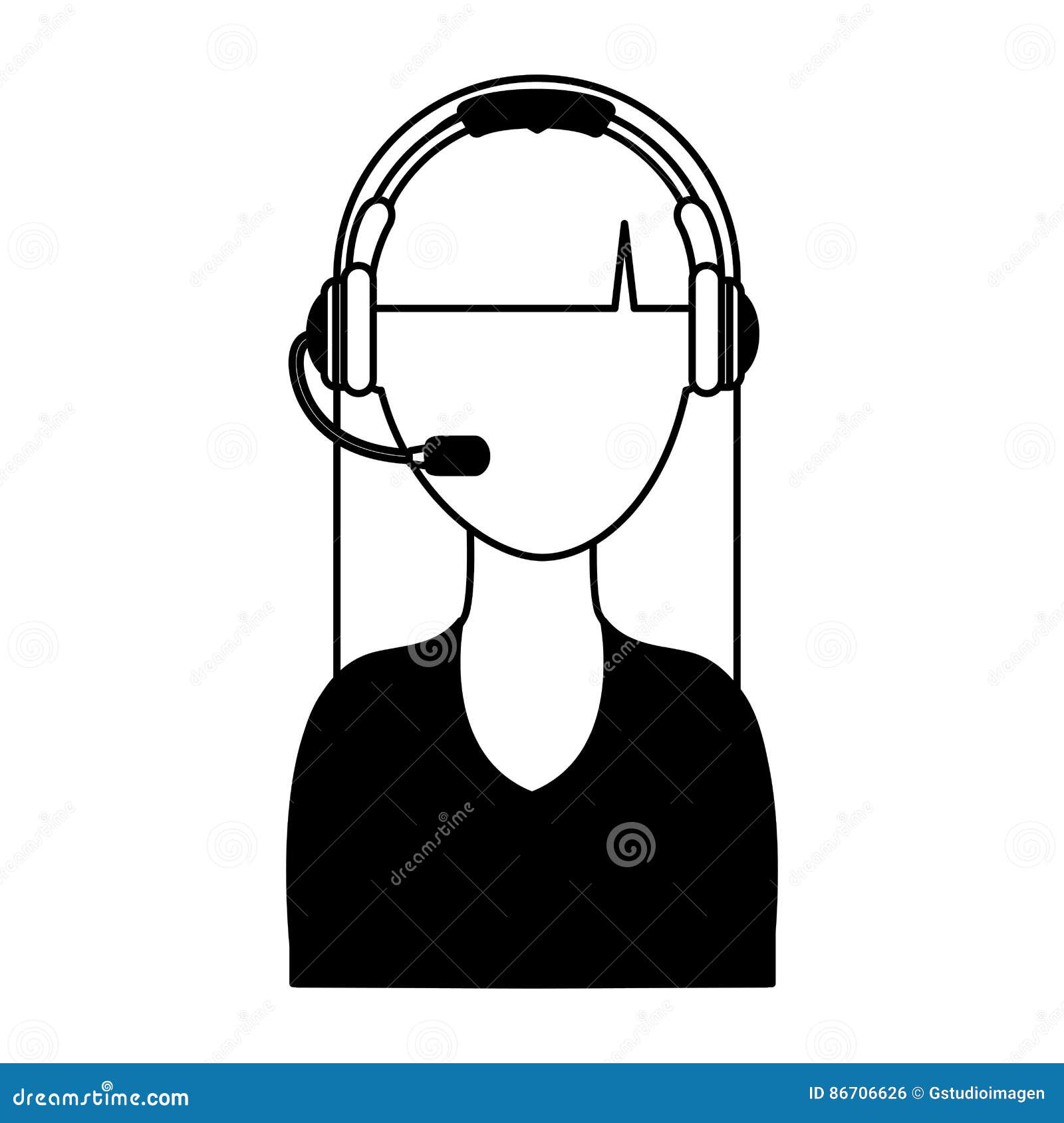 Call center operator icon stock vector. Illustration of secretary ...